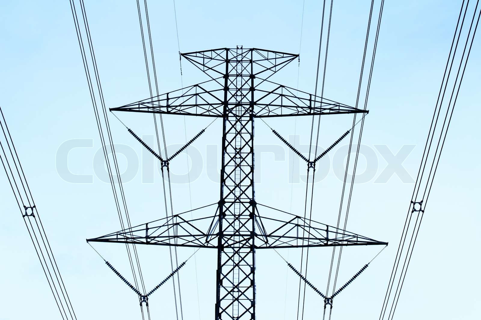 Electricity post | Stock image | Colourbox