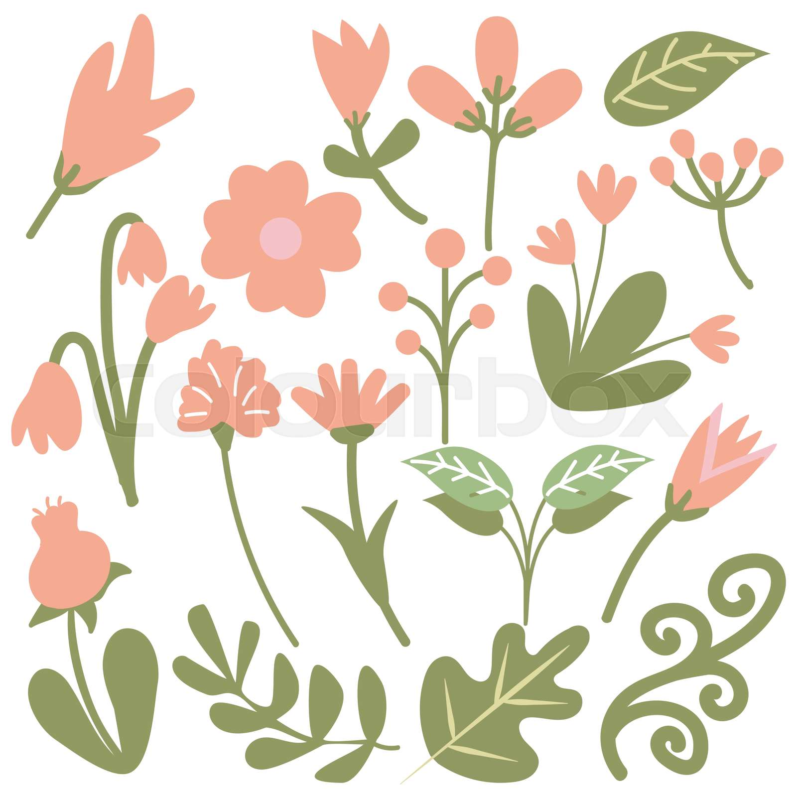 Spring Flower Vector Elements design set | Stock vector | Colourbox