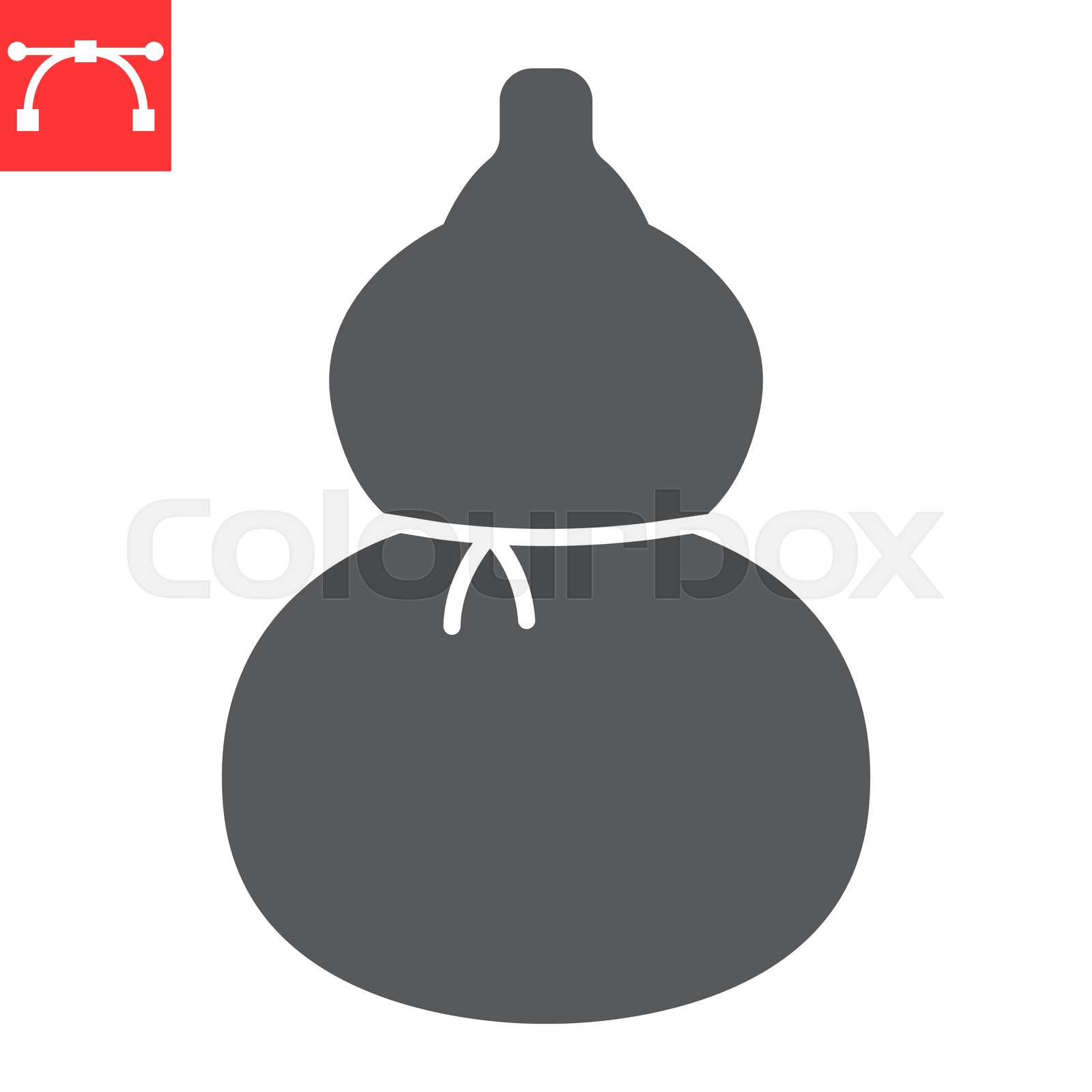 Gourd calabash glyph icon | Stock vector | Colourbox