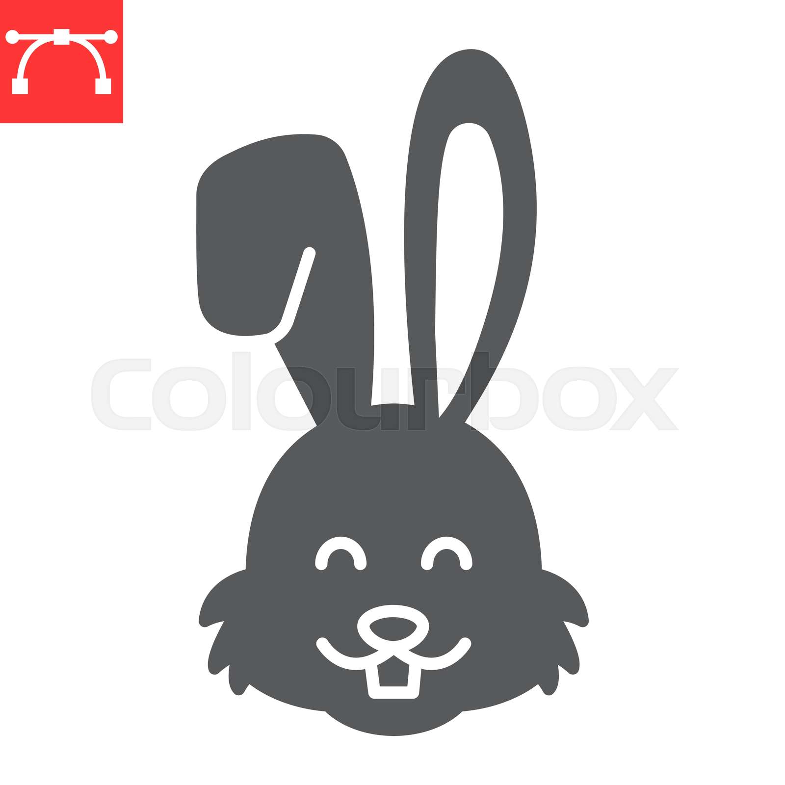 Rabbit glyph icon | Stock vector | Colourbox