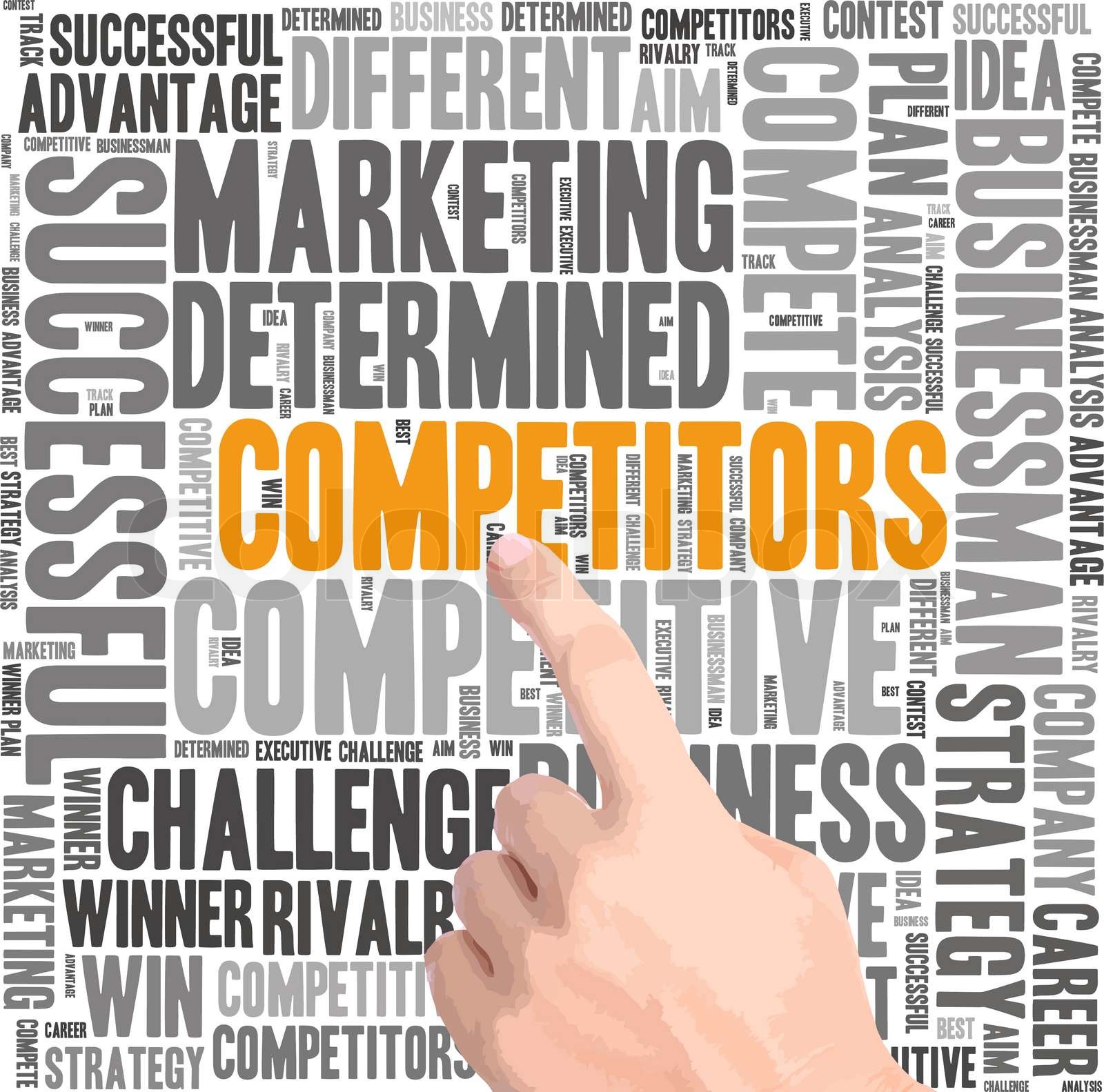 Competitors info-text graphics and arrangement concept on white ...