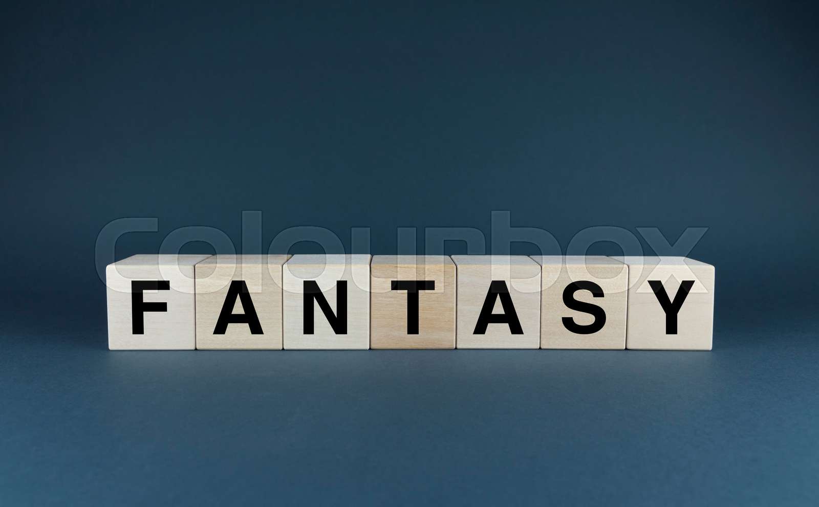 Fantasy. Cubes form the word Fantasy | Stock image | Colourbox