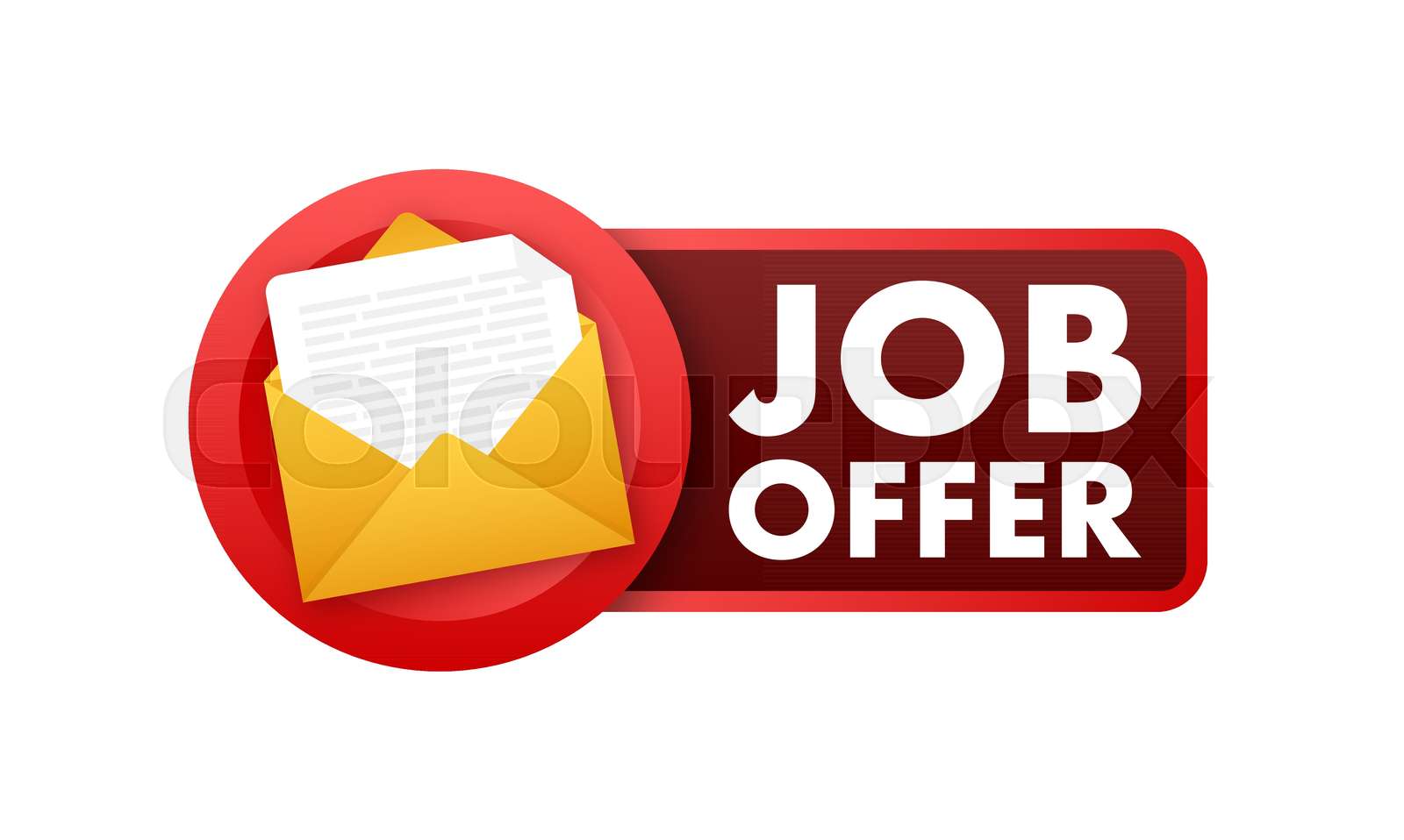 Envelope with Job offer message. Recruitment, Candidates. Work search ...