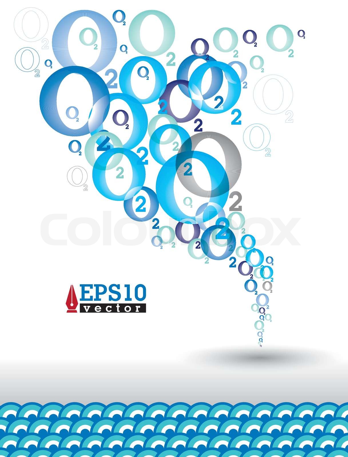 O2 buble | Stock vector | Colourbox