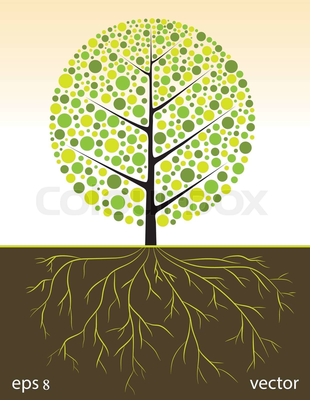 Tree circle leaf | Stock vector | Colourbox