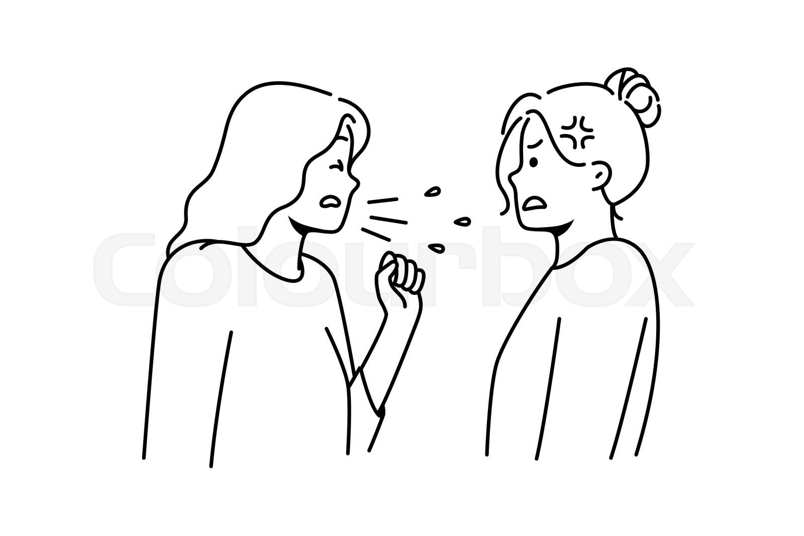 kvinde, syg, hoste | Stock vektor | Colourbox