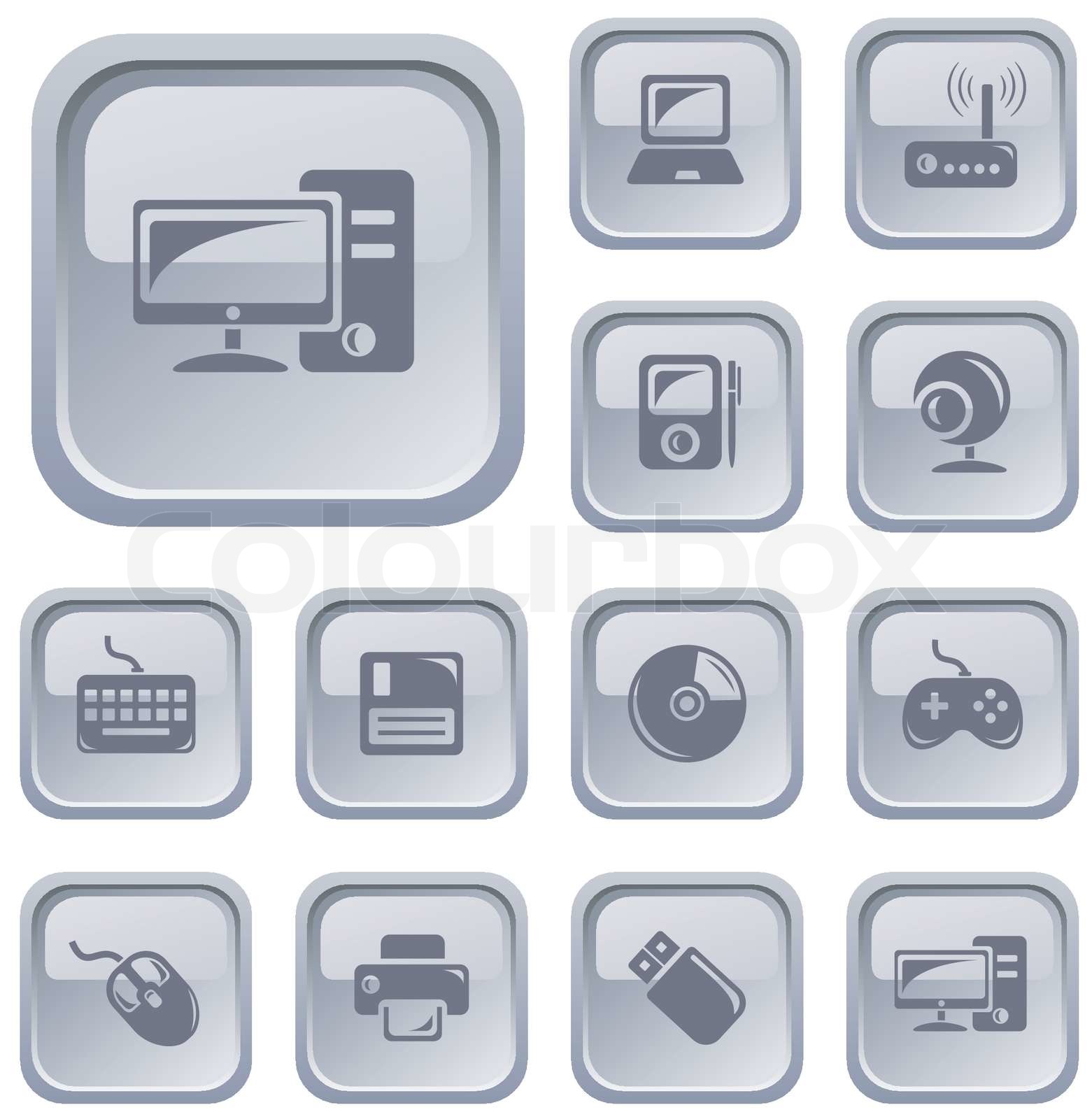 Hardware button set | Stock vector | Colourbox