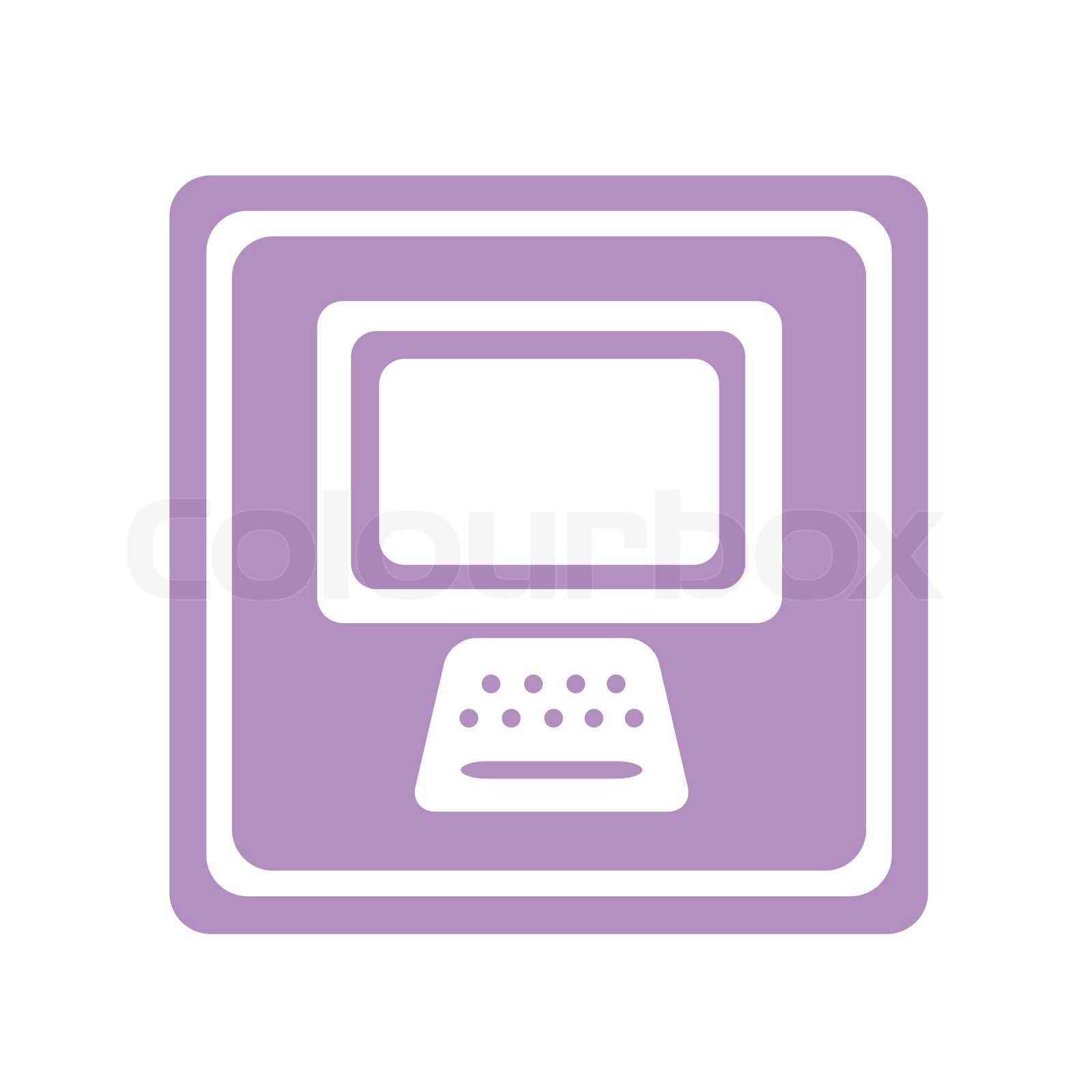 Computer sign in purple | Stock vector | Colourbox