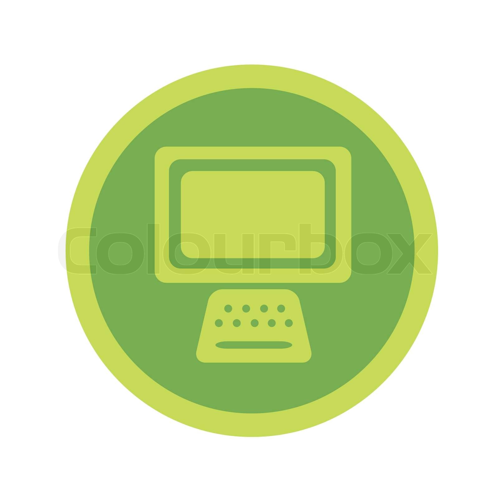 Data icon on lime green button | Stock vector | Colourbox