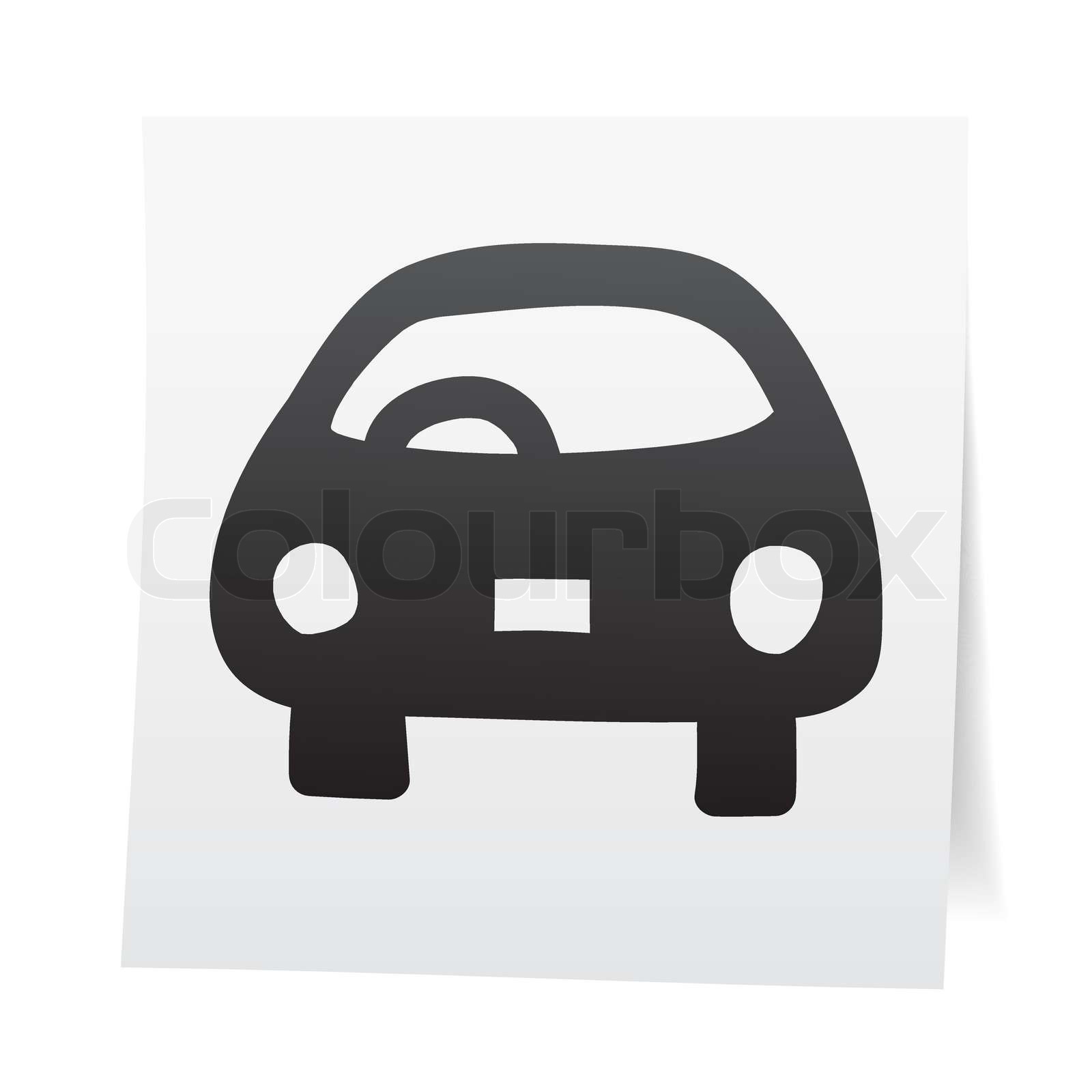 Hand draw cartoon auf Papier beachten | Stock-Vektor | Colourbox