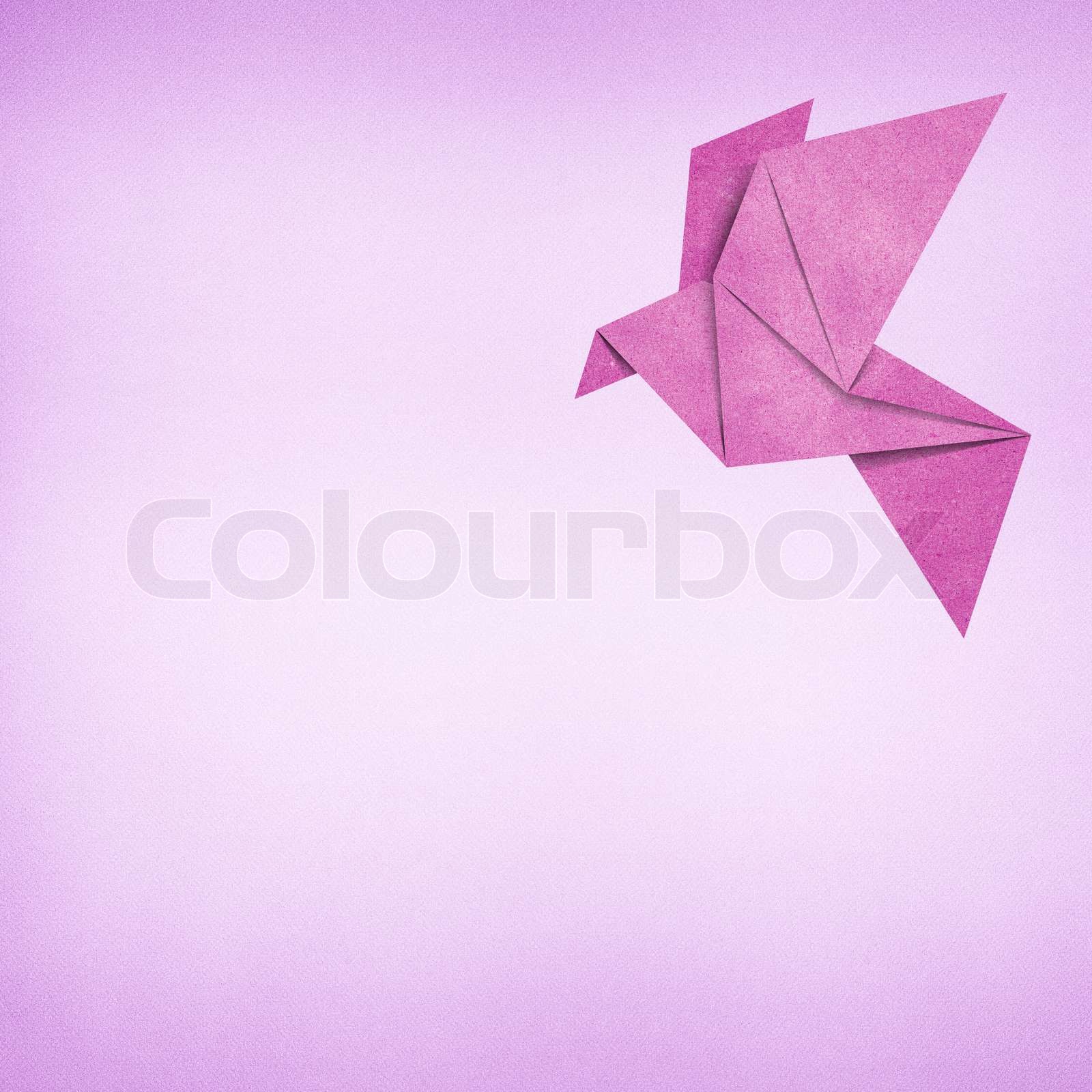 Origami fugl lavet af genbrugspapir | Stock foto | Colourbox