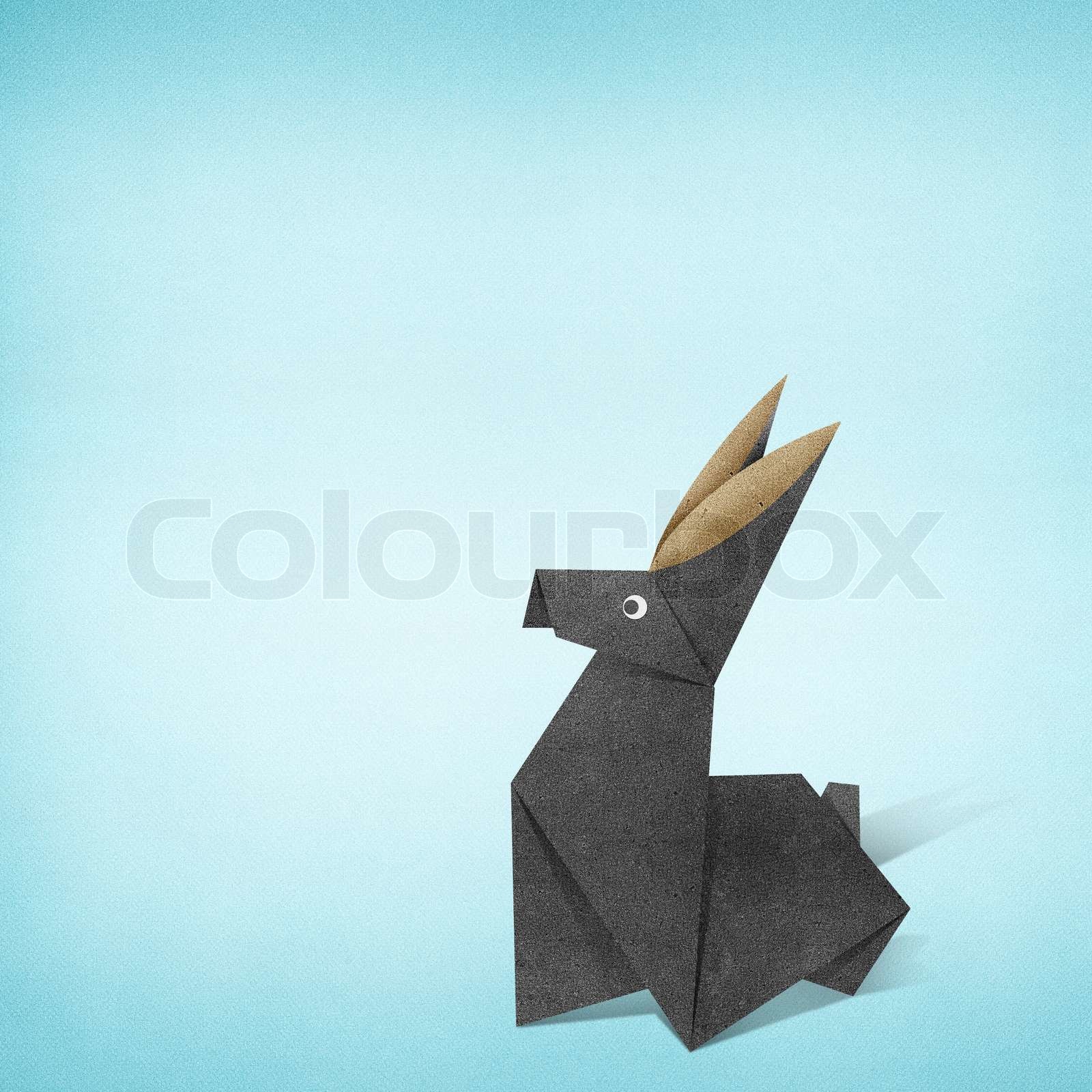 Origami rabbit made from Recycle Paper | Stock image | Colourbox