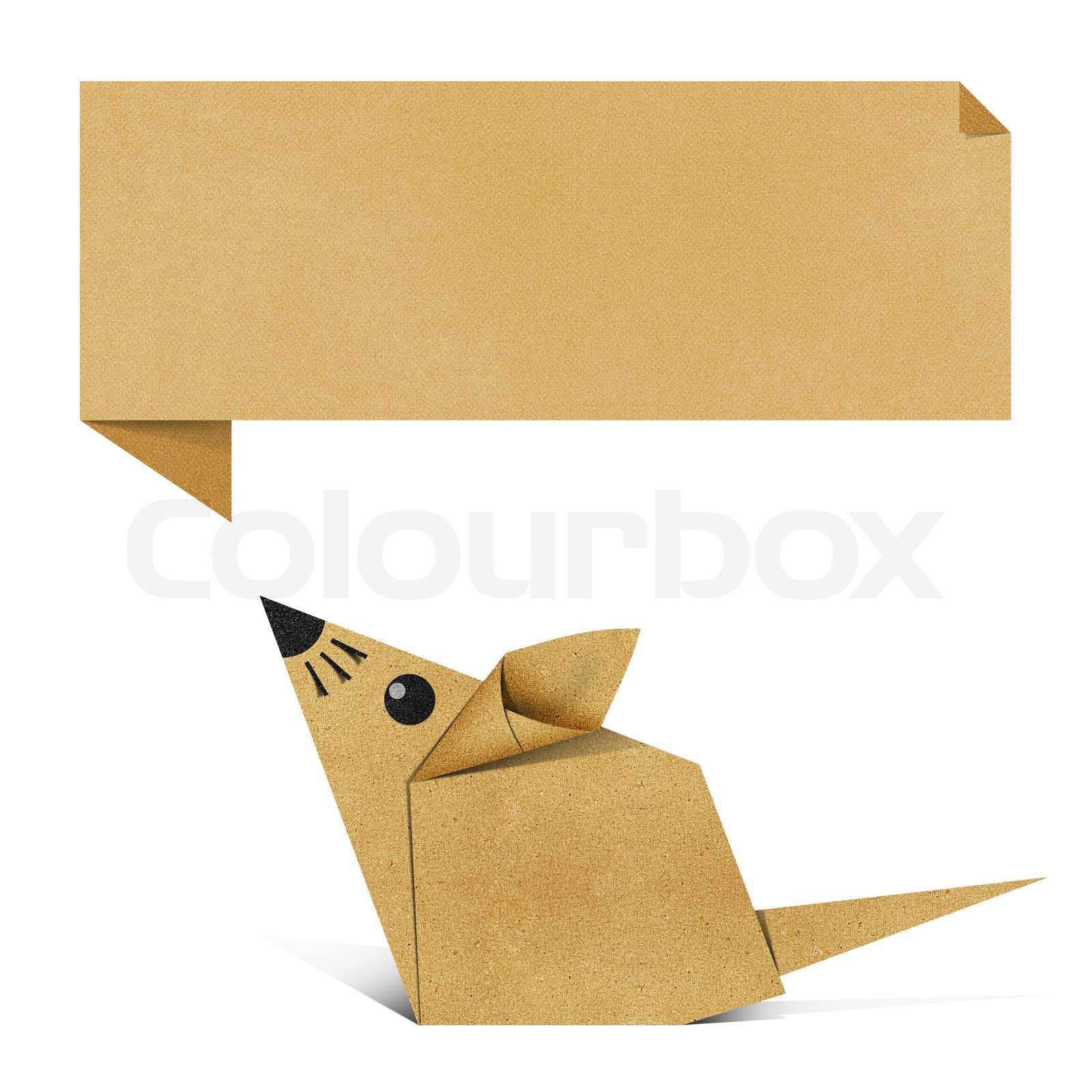 Origami rat made from Recycle Paper | Stock image | Colourbox