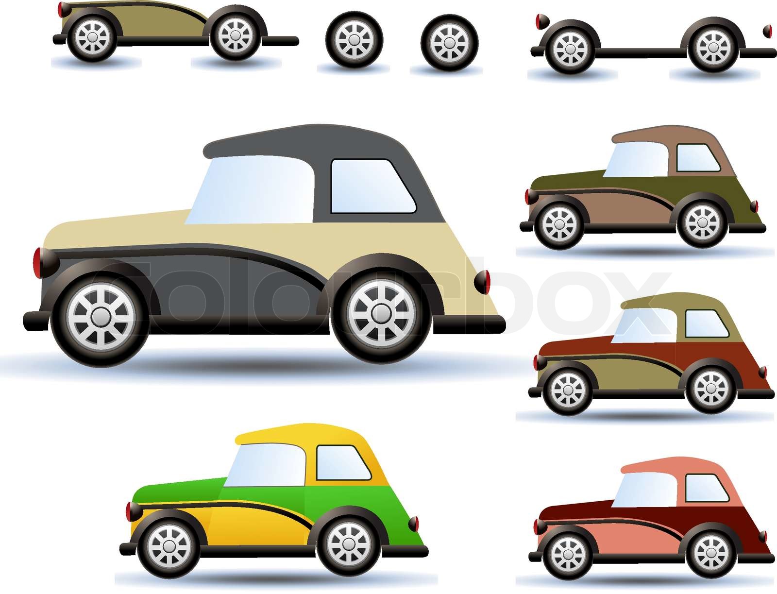 Farbige Autos | Stock-Vektor | Colourbox