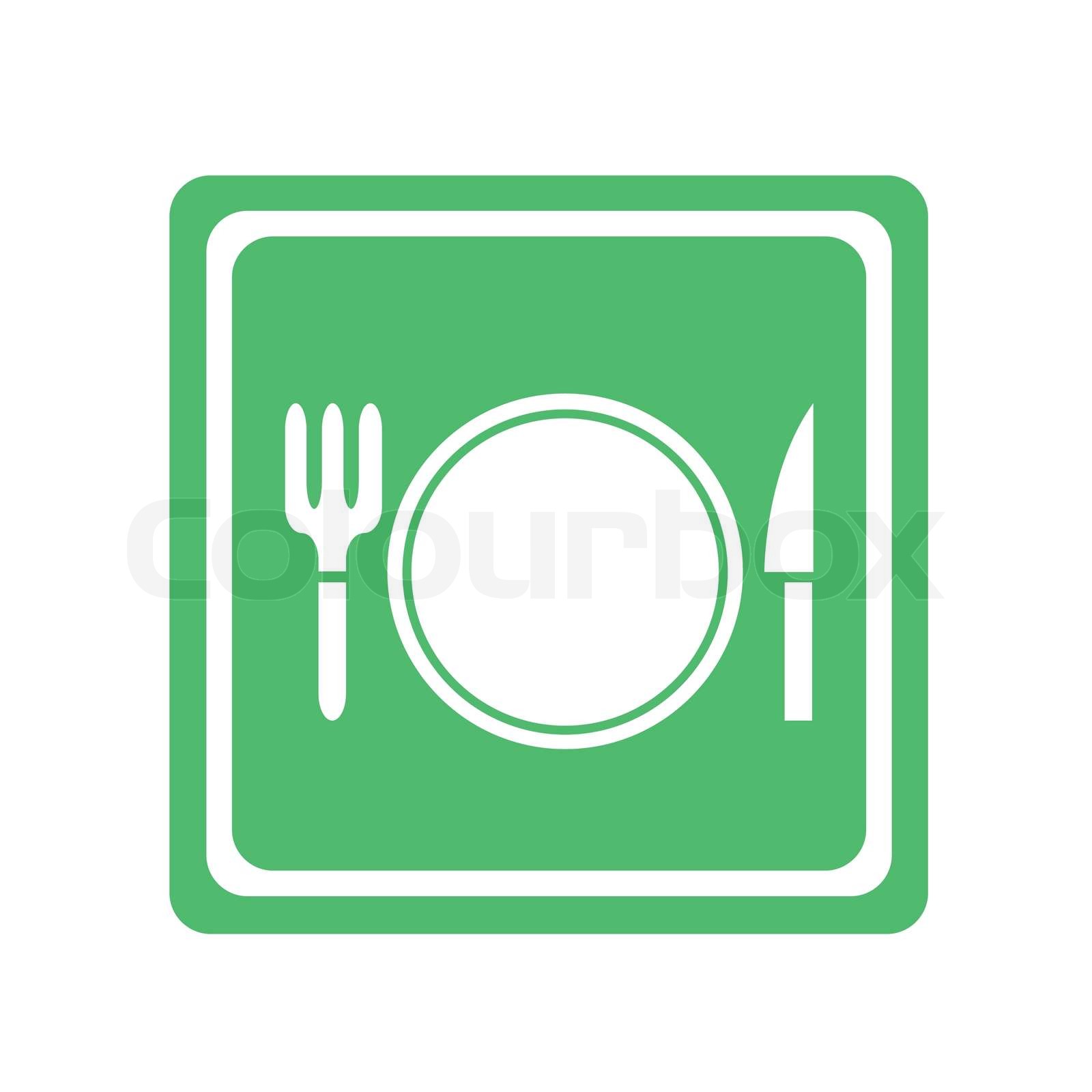 Menu icon on green sign | Stock vector | Colourbox