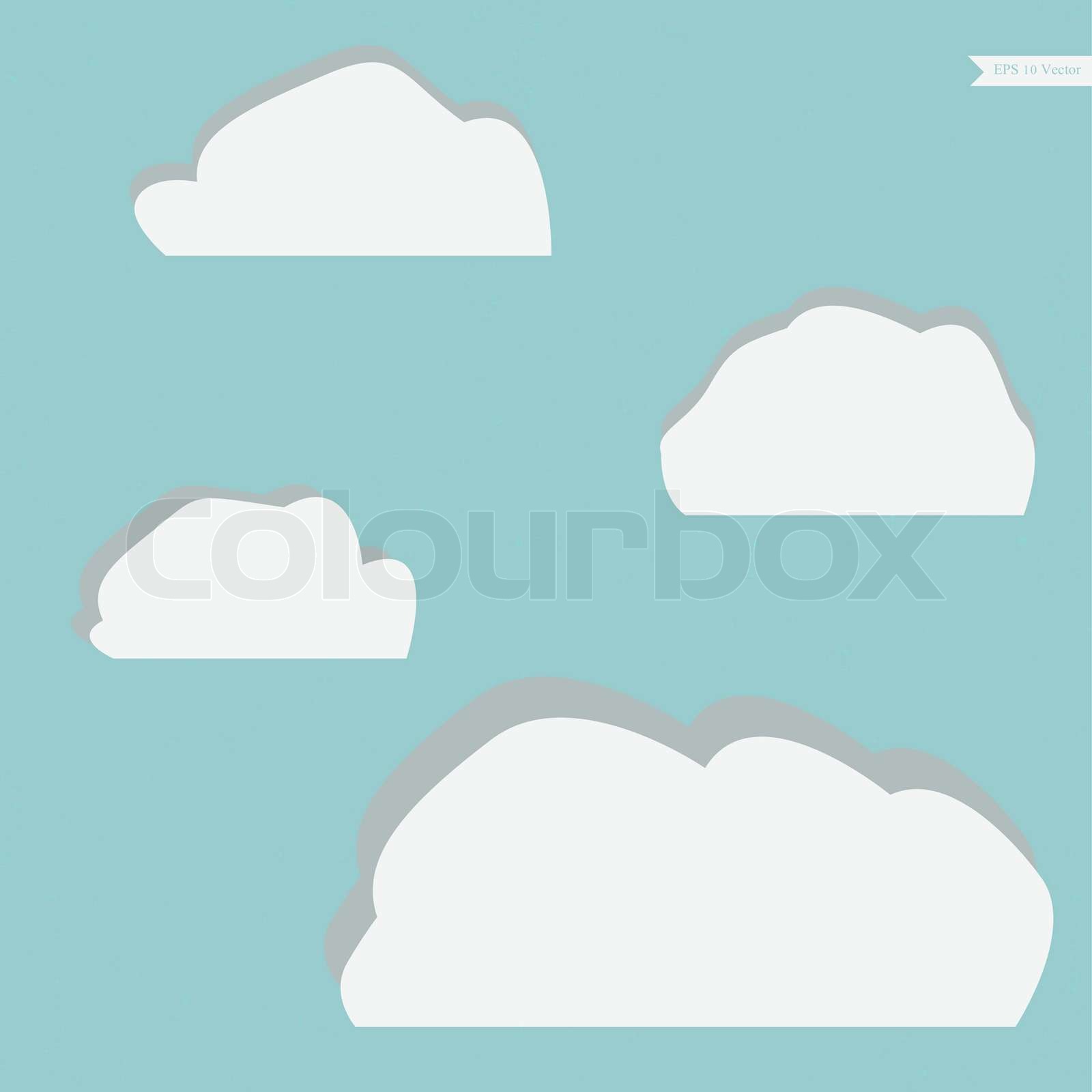 White clouds set Vector | Stock vector | Colourbox