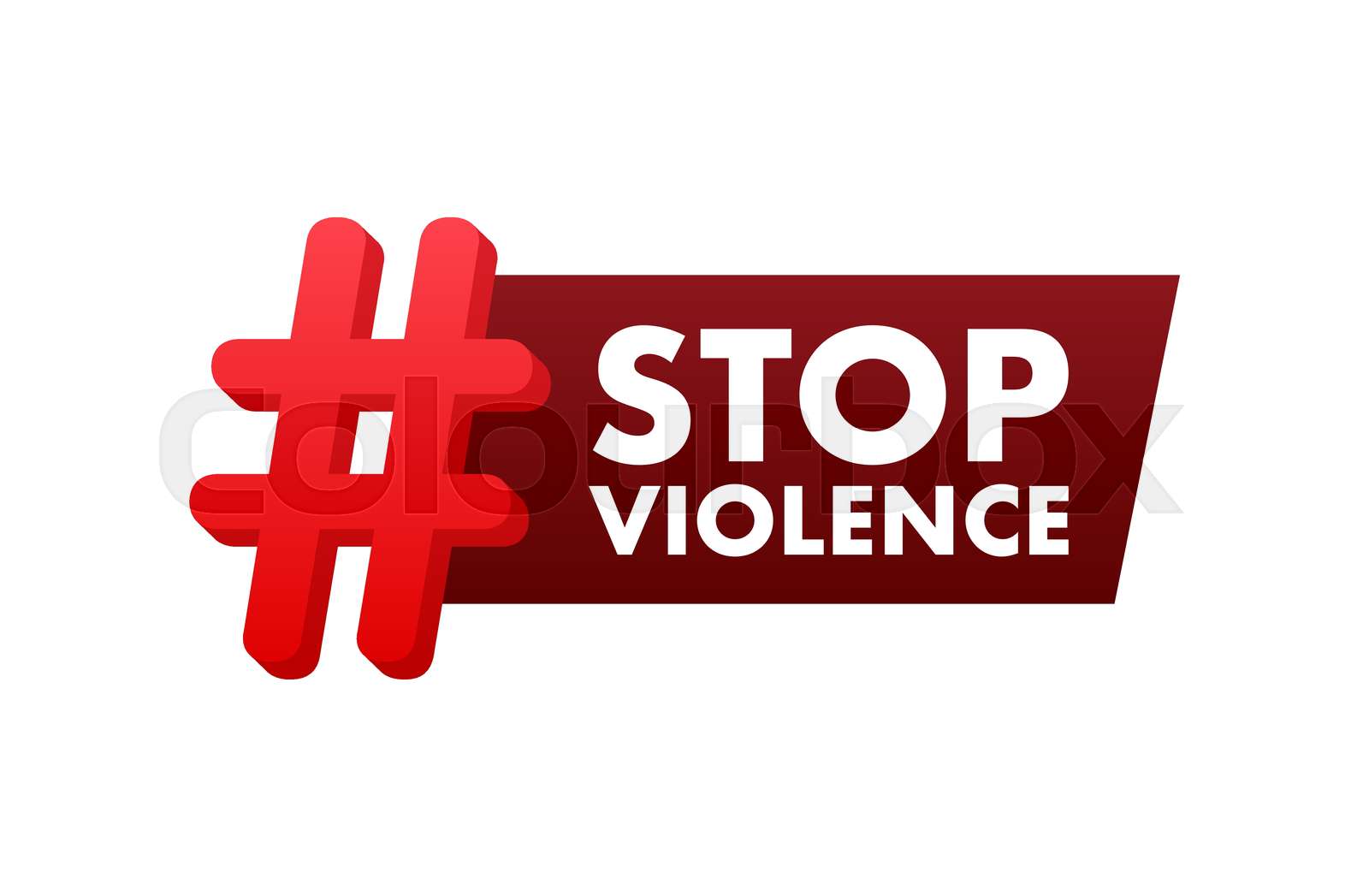 Stop Violence Against Women Social Problem Vector Stock Illustration
