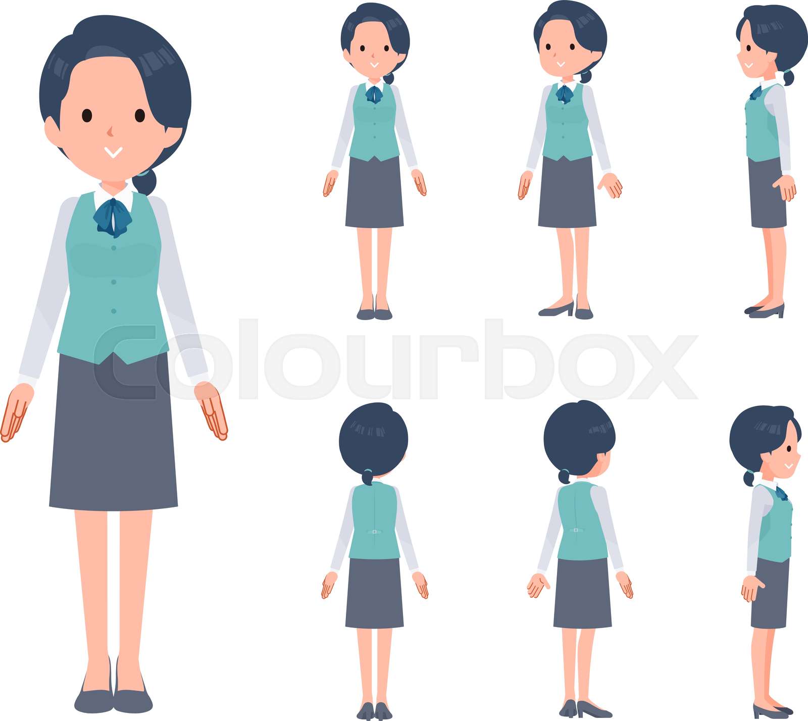 A set of Clerk woman standing | Stock vector | Colourbox