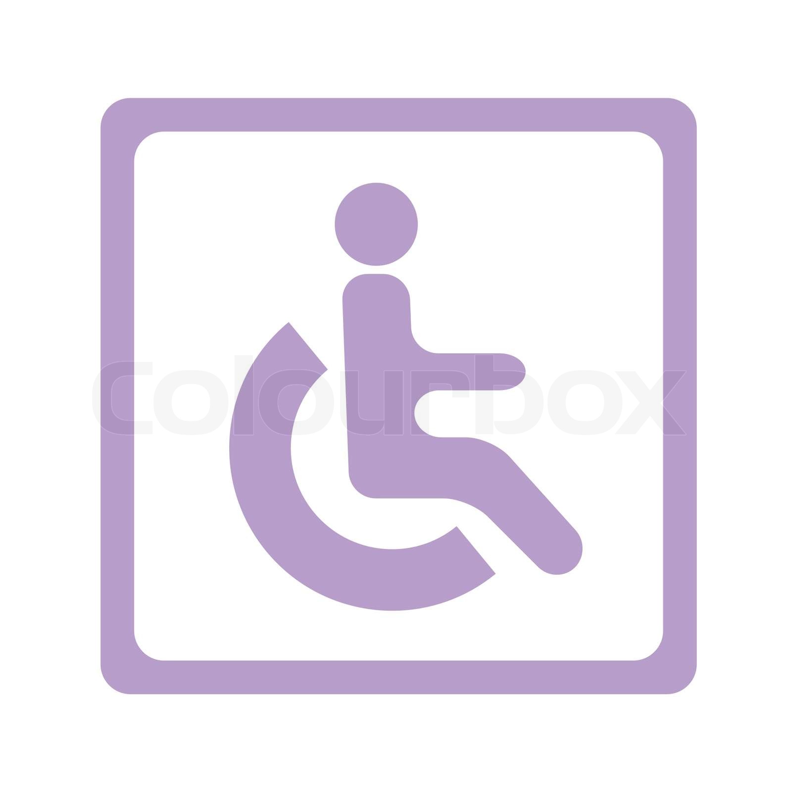 Disability symbol in purple | Stock vector | Colourbox