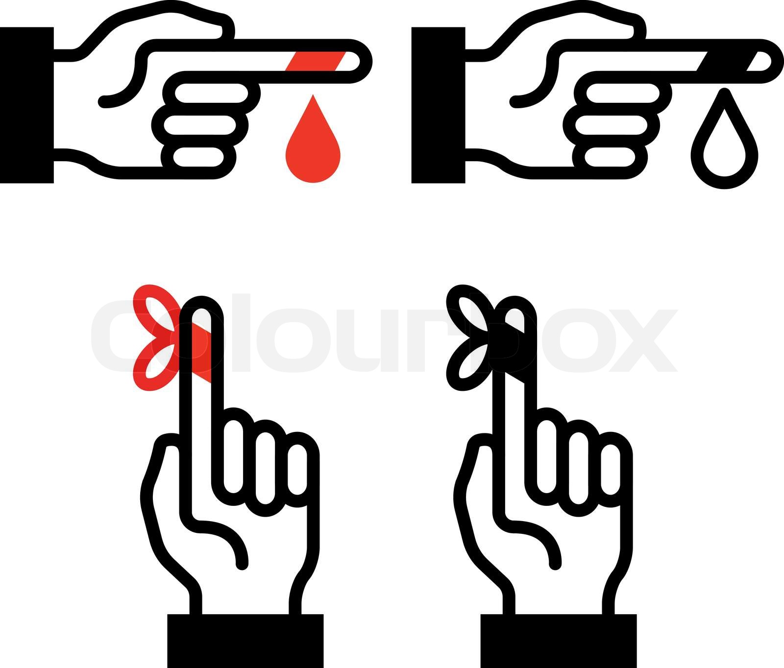 first aid hand symbols | Stock vector | Colourbox