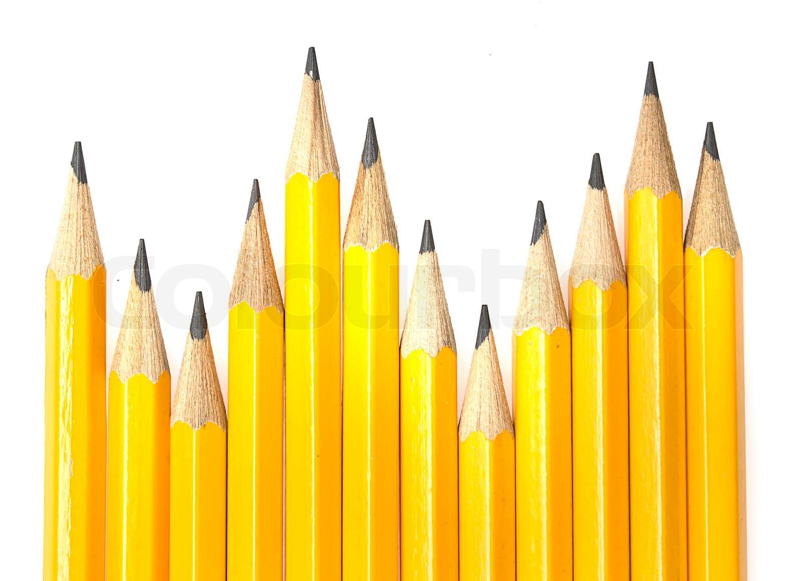 Bleistifte auf weißem | Stock Bild | Colourbox