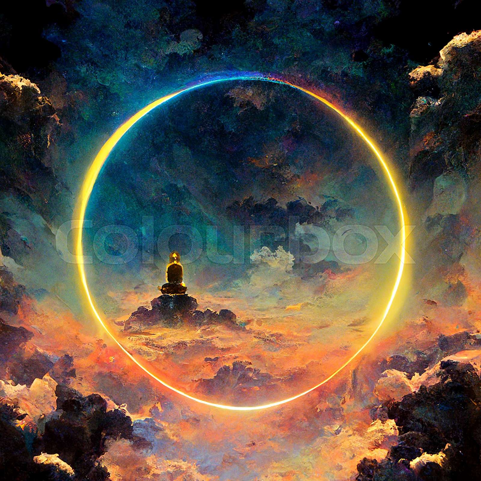 fantasy city with spires | Stock image | Colourbox