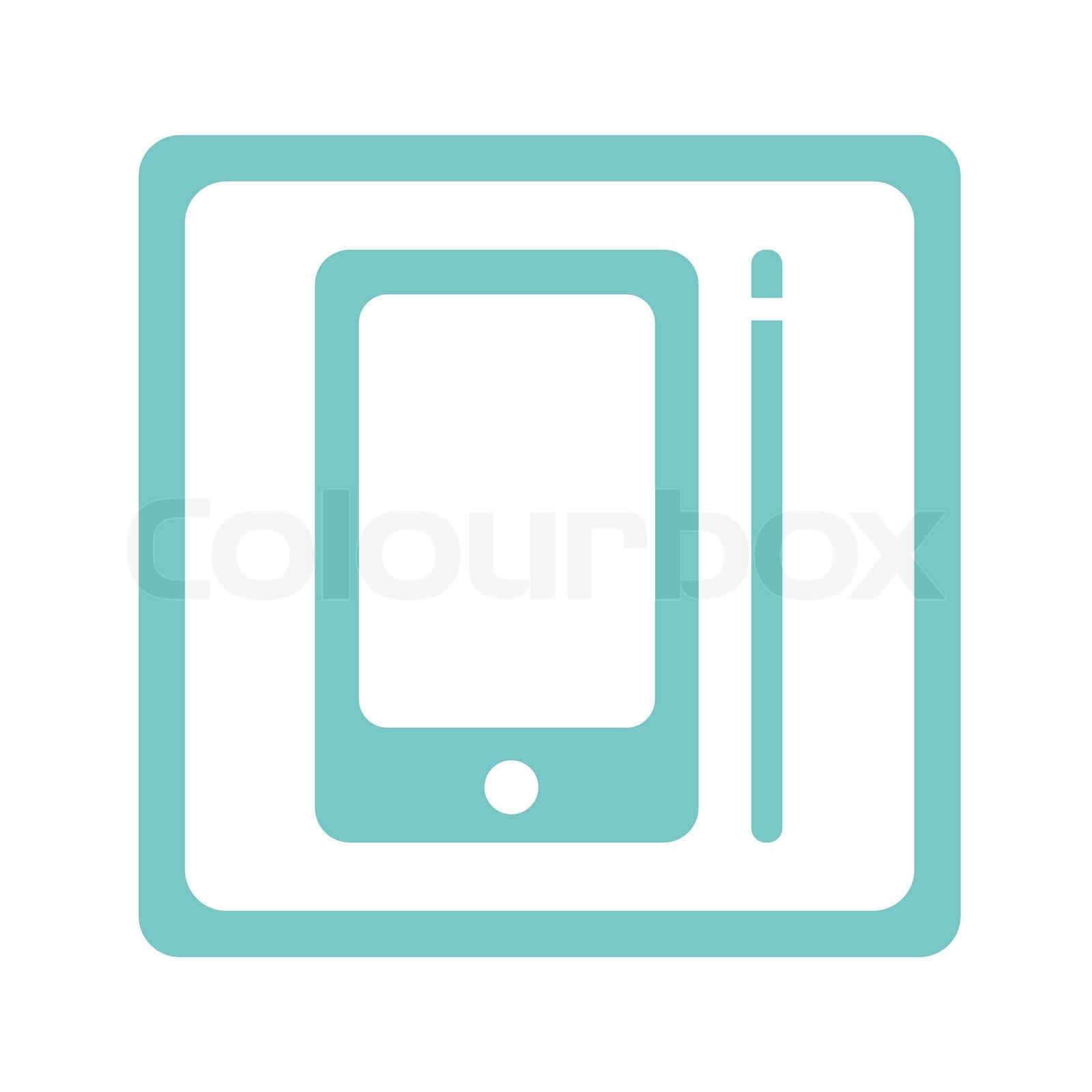 iPad icon in turquoise | Stock vector | Colourbox