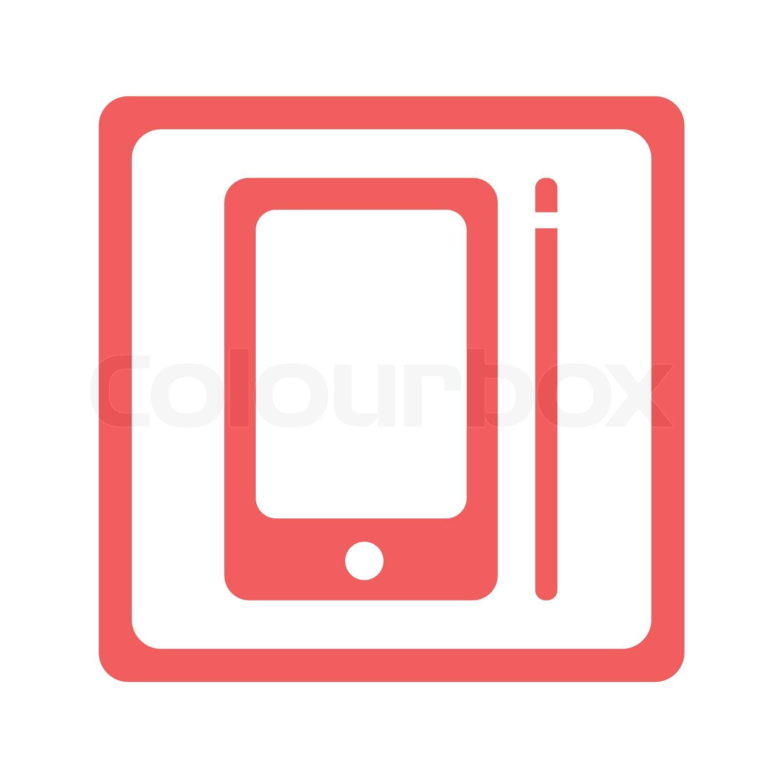iPad icon in red | Stock vector | Colourbox