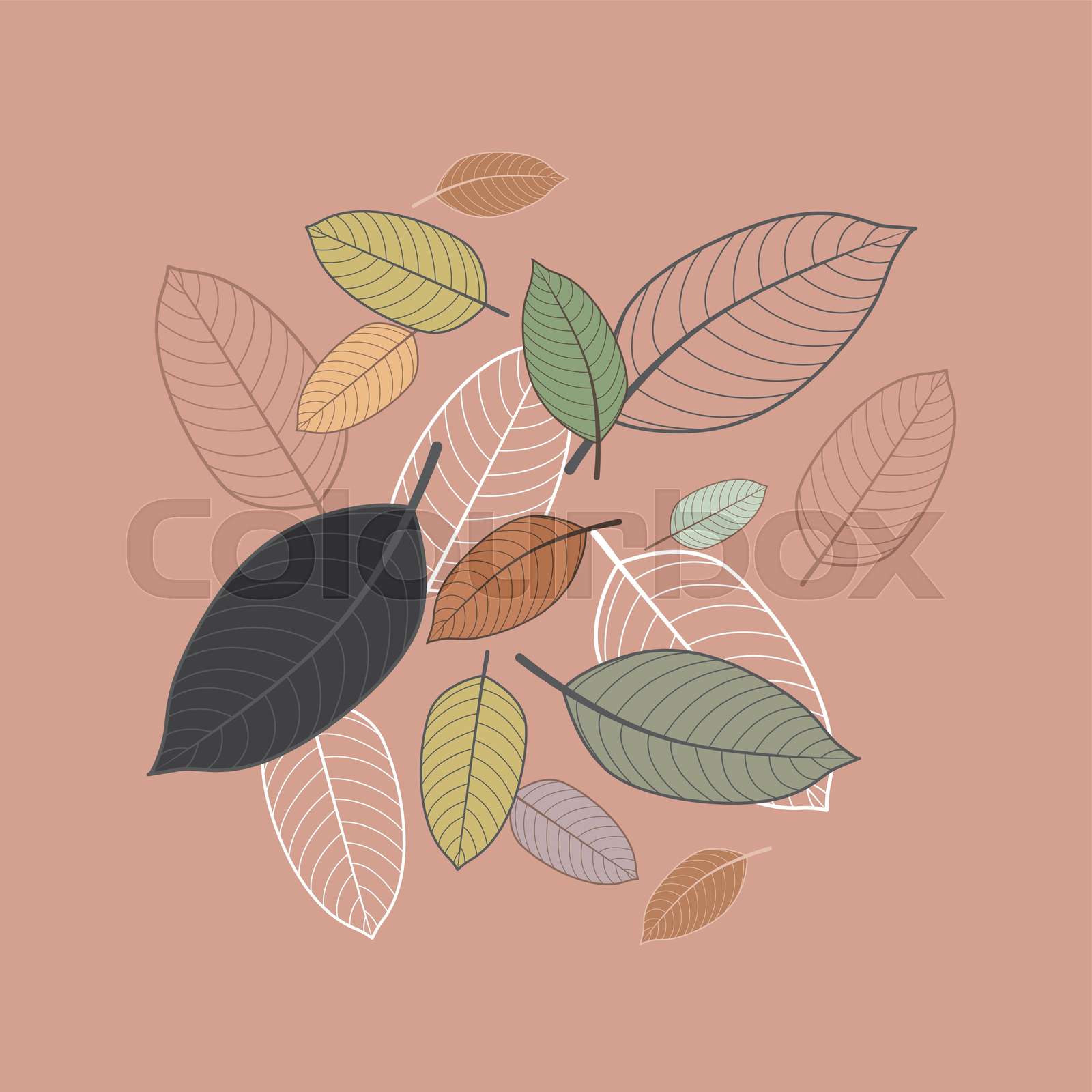 kratom leaf background | Stock vector | Colourbox