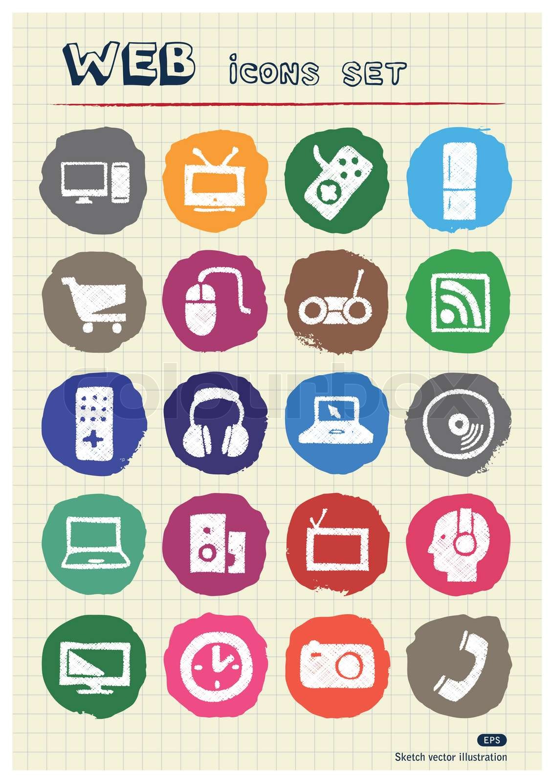 piktogramm, technik, internet | Stock-Vektor | Colourbox