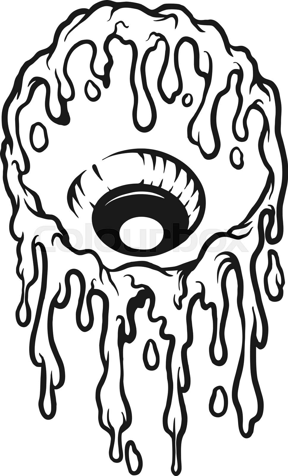 Melt Eye Simple MonochromeMelt Eye Simple Monochrome | Stock vector ...