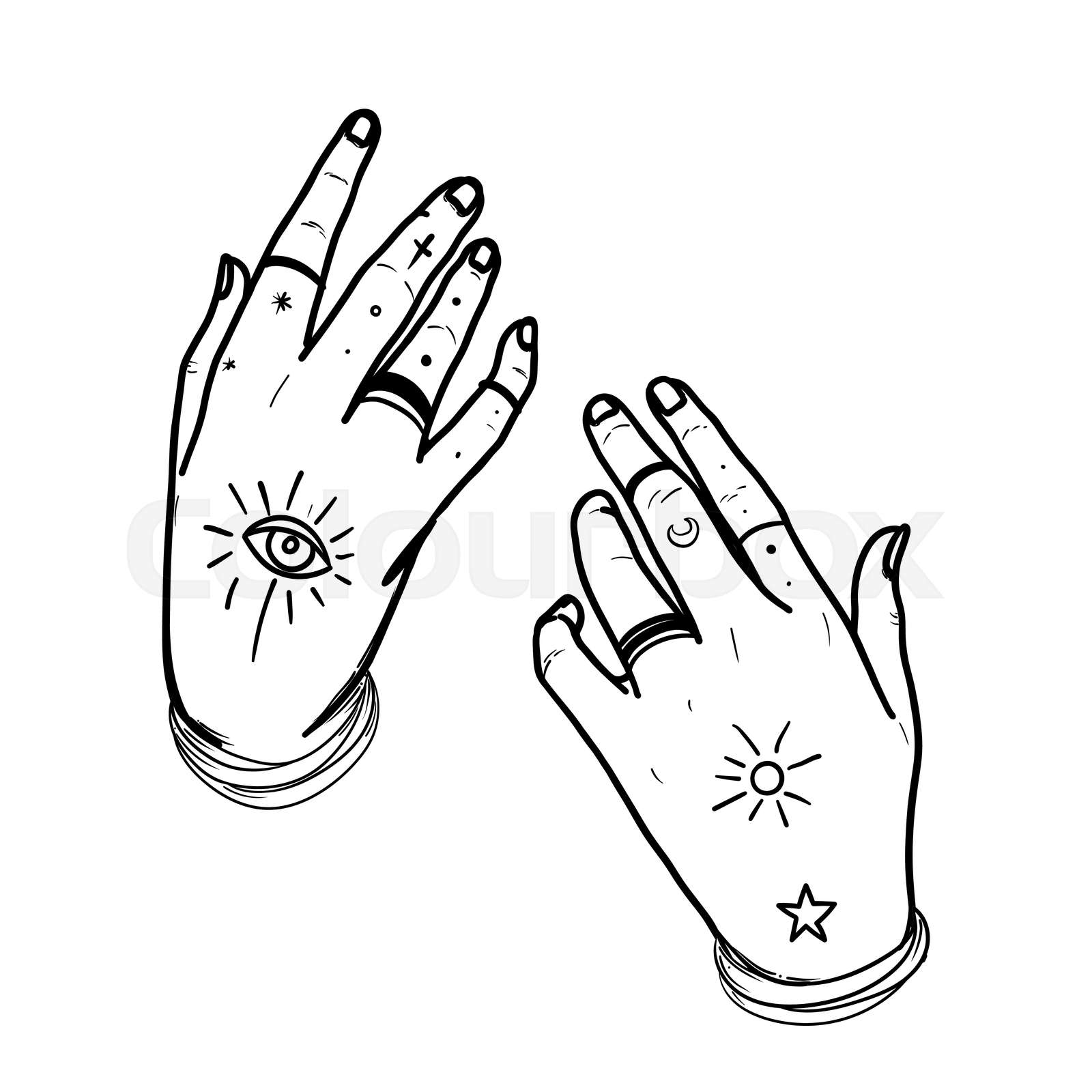 Occult Finger Tattoos