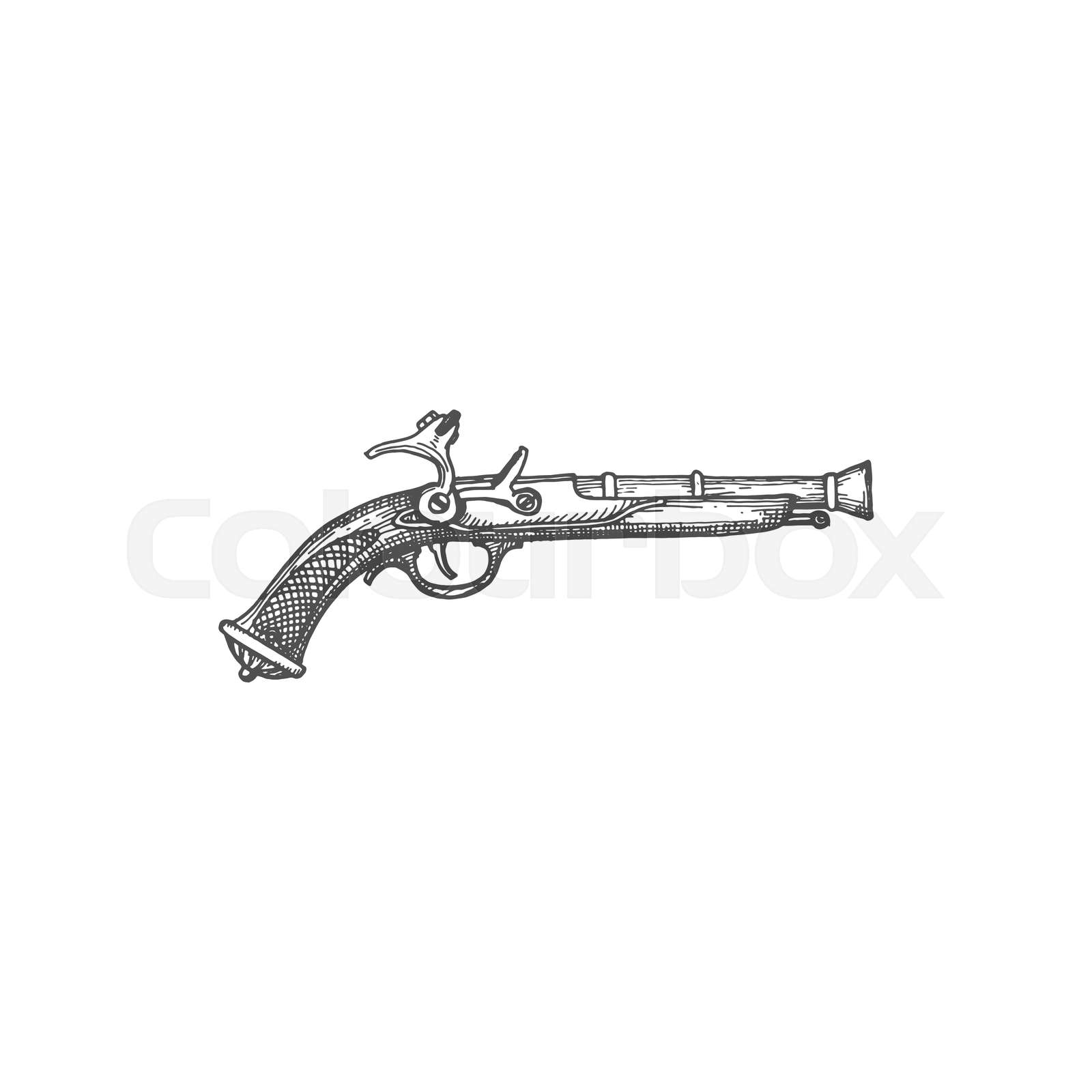 Pirate Flintlock Pistol Tattoo