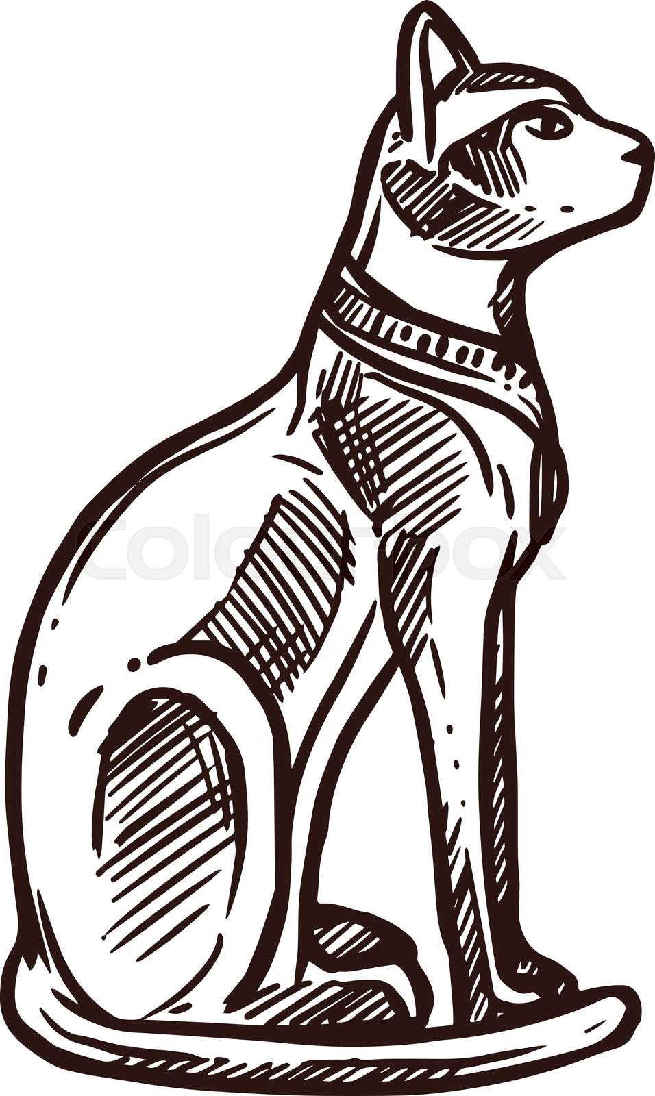 Egyptian Bastet Drawing