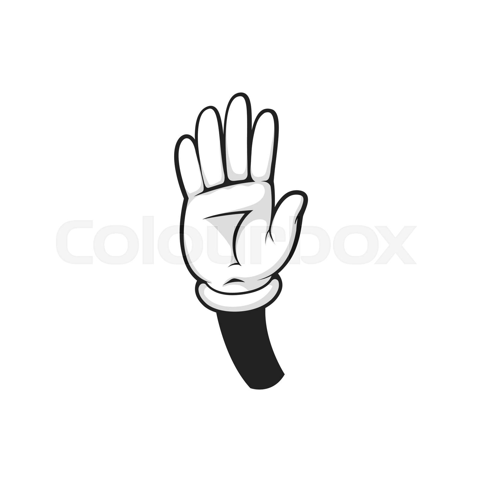 Five fingers stop protest hand gesture, high five | Stock vector ...