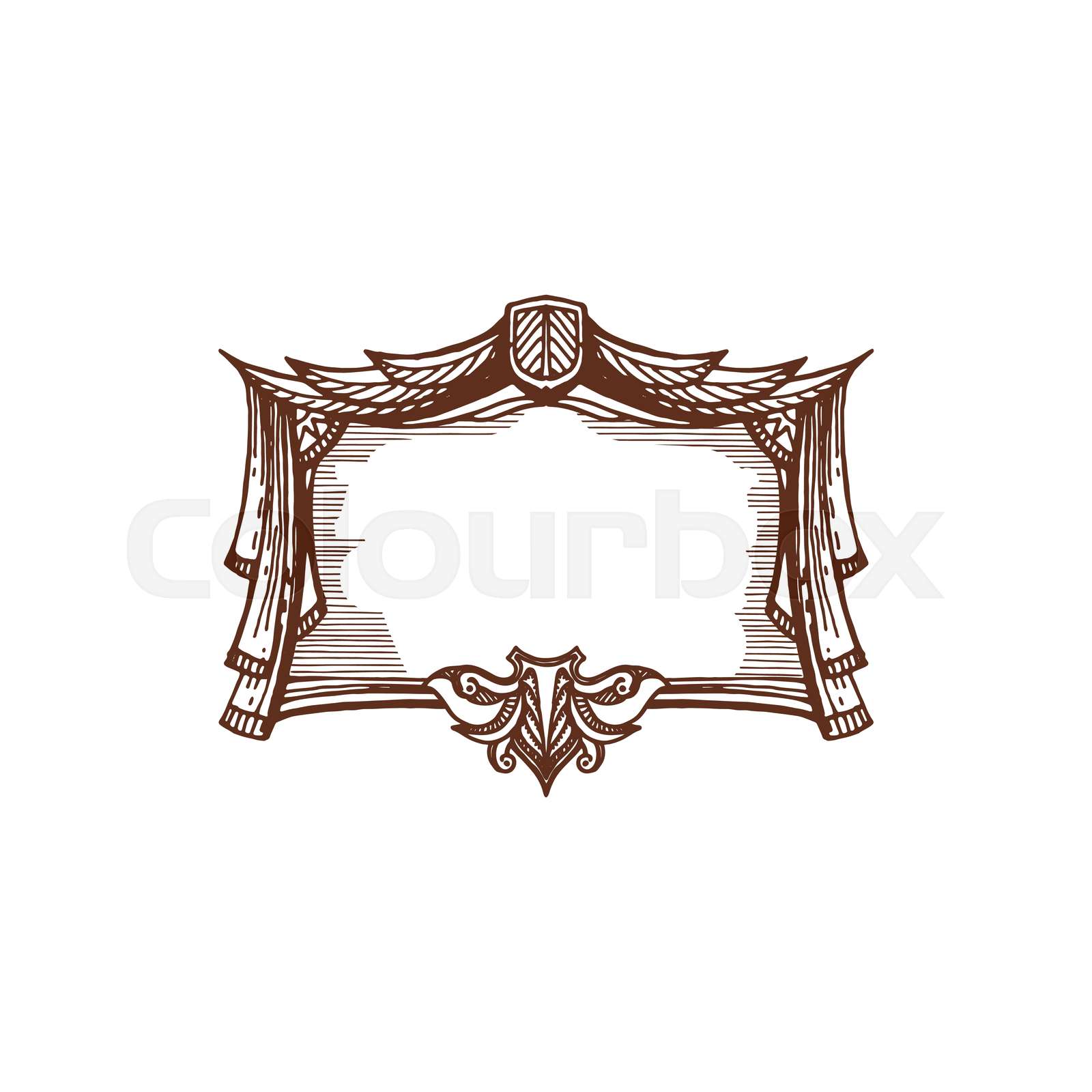 Template of frame of treasure map, border decor | Stock vector | Colourbox