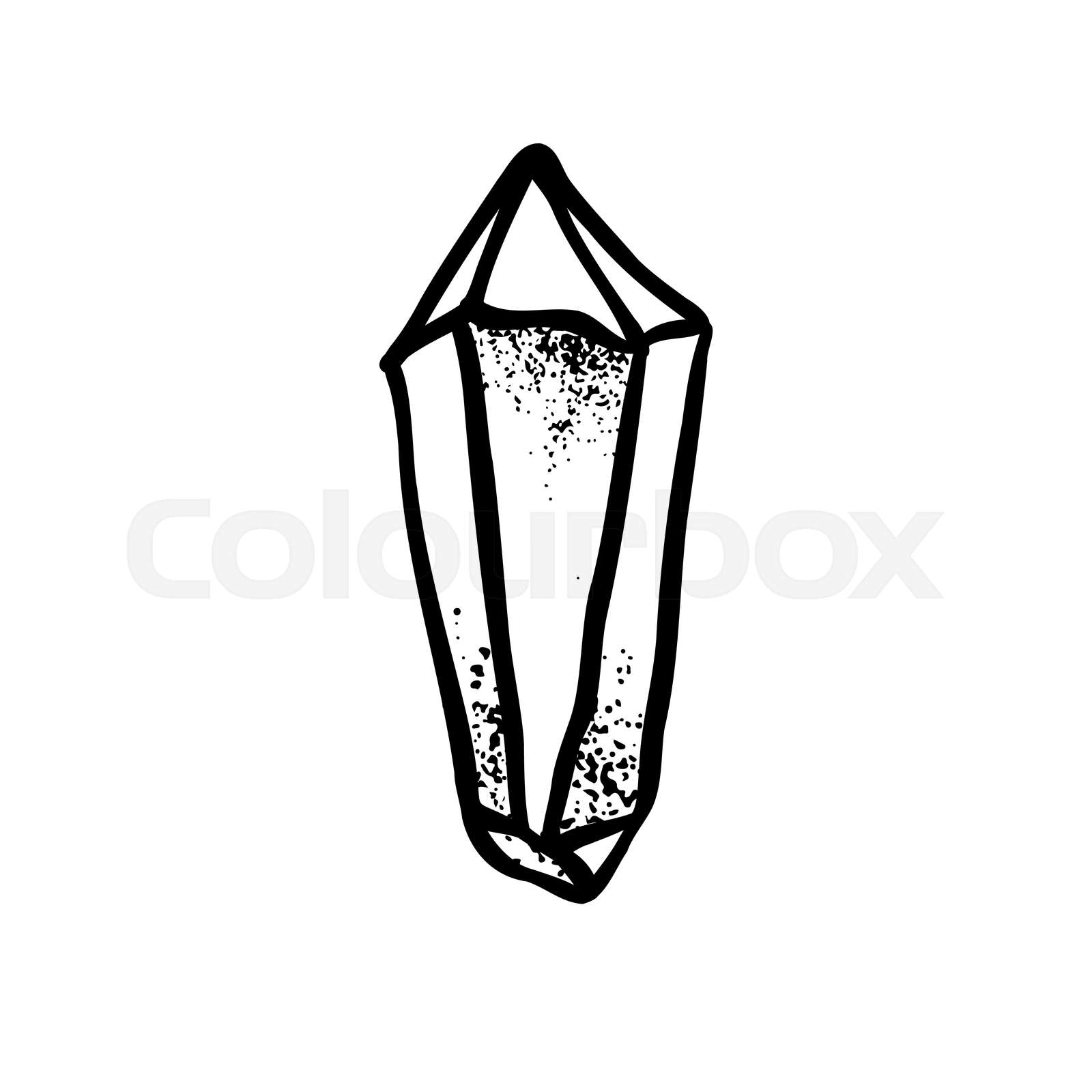 Hand drawn crystal gem isolated on white. Geometric gemstone symbol in ... Hand drawn crystal gem isolated on white. Geometric gemstone symbol in ...