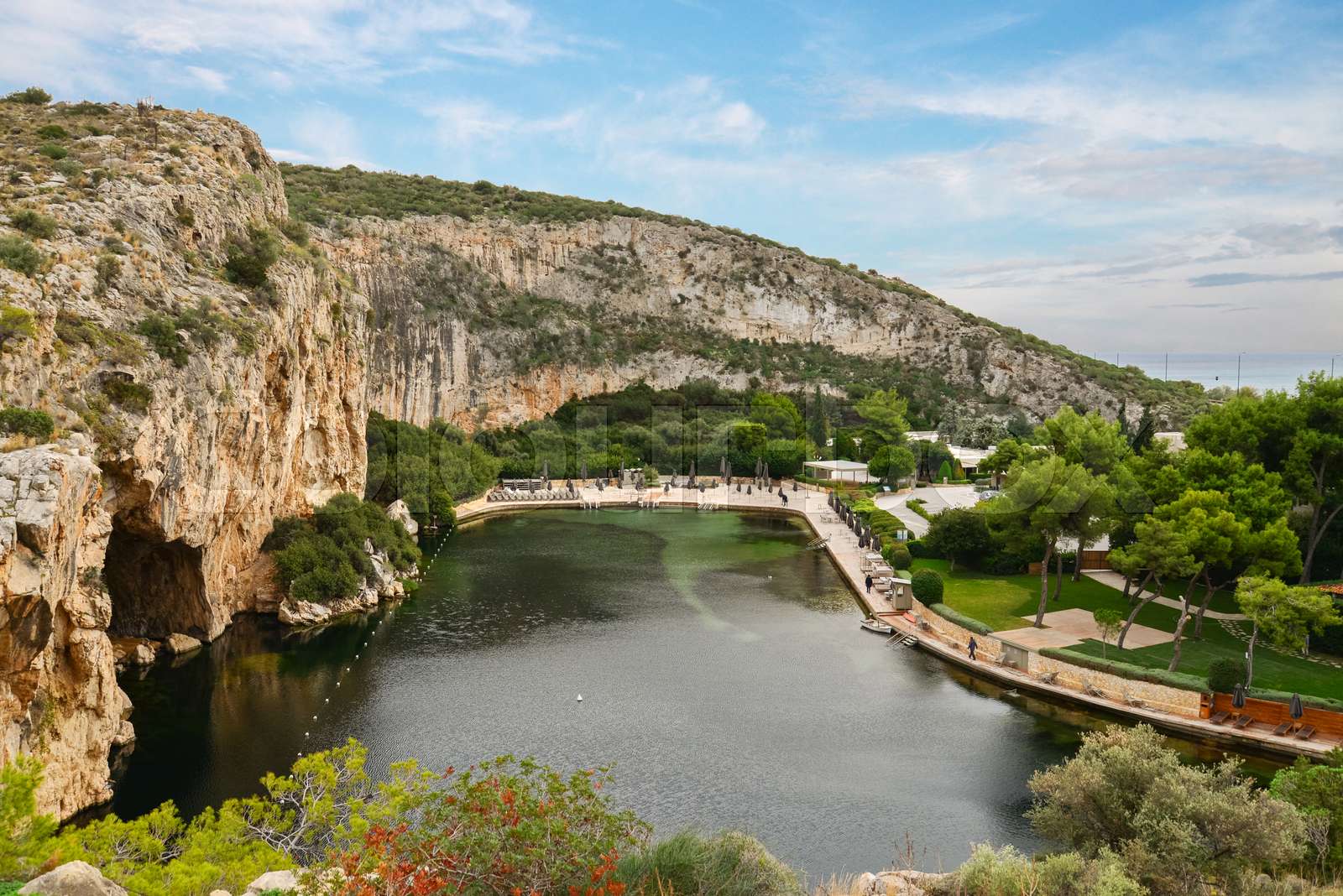 Vouliagmeni, Thermal Radonic Mineral Water Lake | Stock image | Colourbox