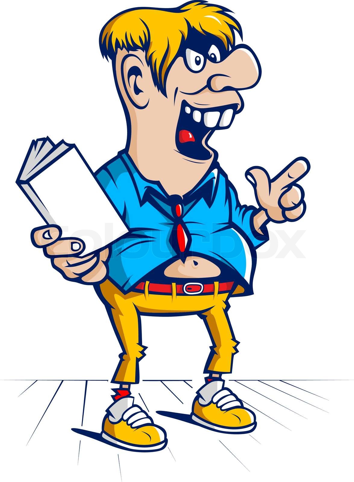 cartoon hooligan student character | Stock vector | Colourbox