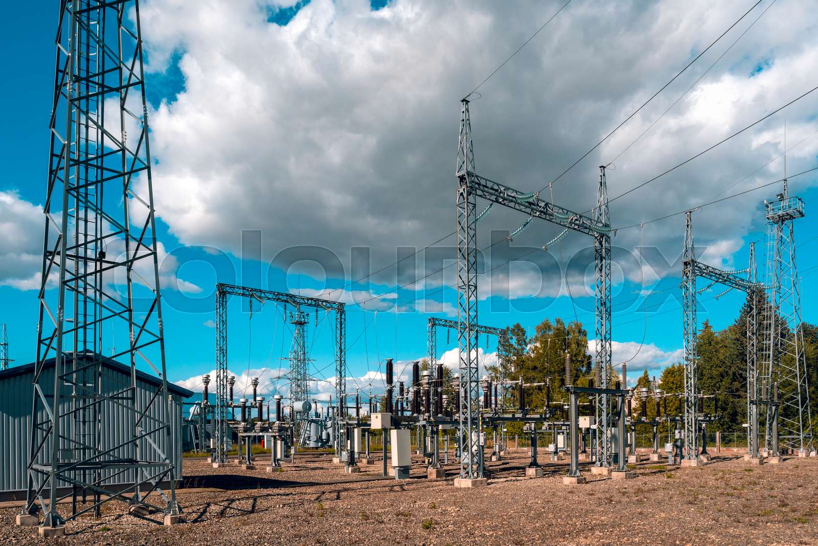 The equipment used to raise or lower voltage, high voltage power ...