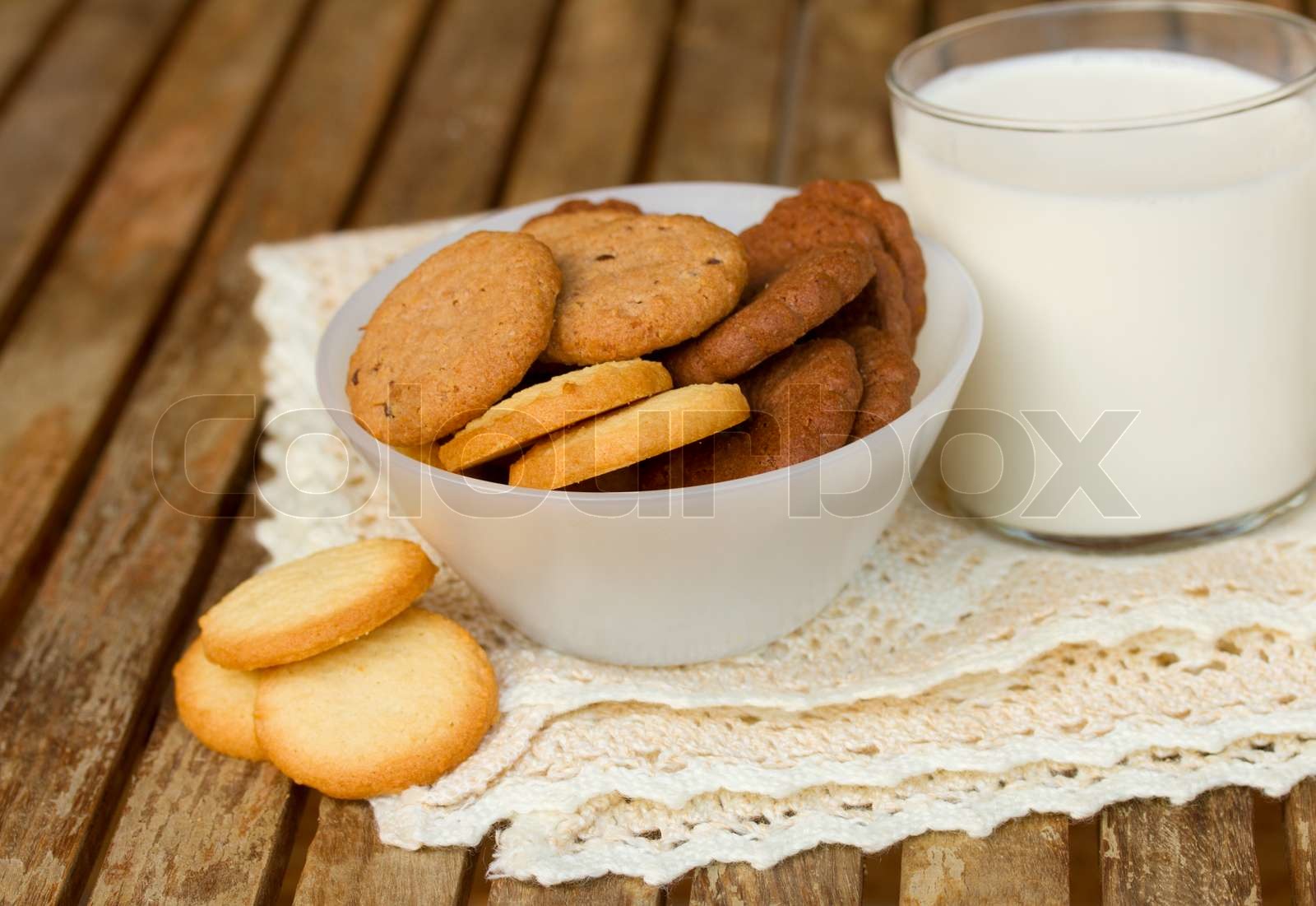 pile of butter cookies in box | Stock image | Colourbox