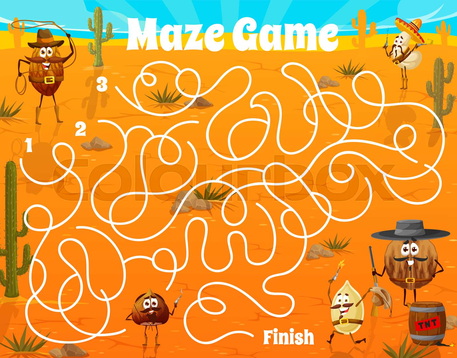 labyrint, bog, våben | Stock vektor | Colourbox