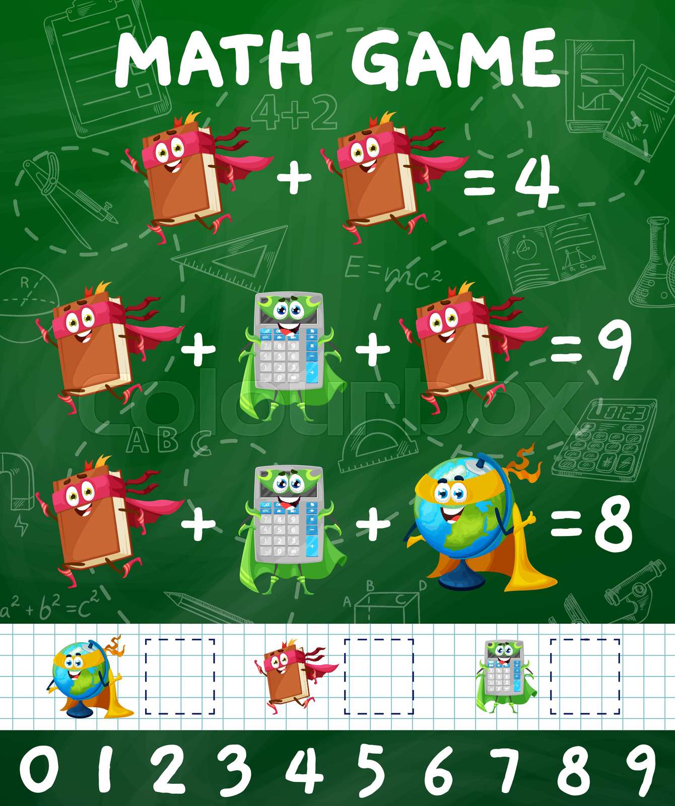 matematik, skitse, studerende | Stock vektor | Colourbox