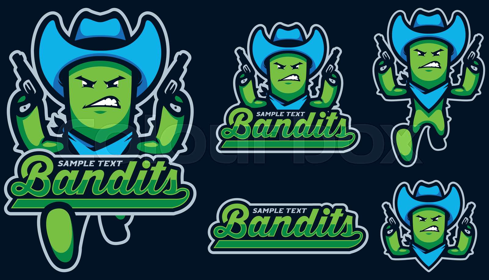 Bandit Team Mascot Stock Vector Colourbox Bandit Team Mascot Stock Vector Colourbox