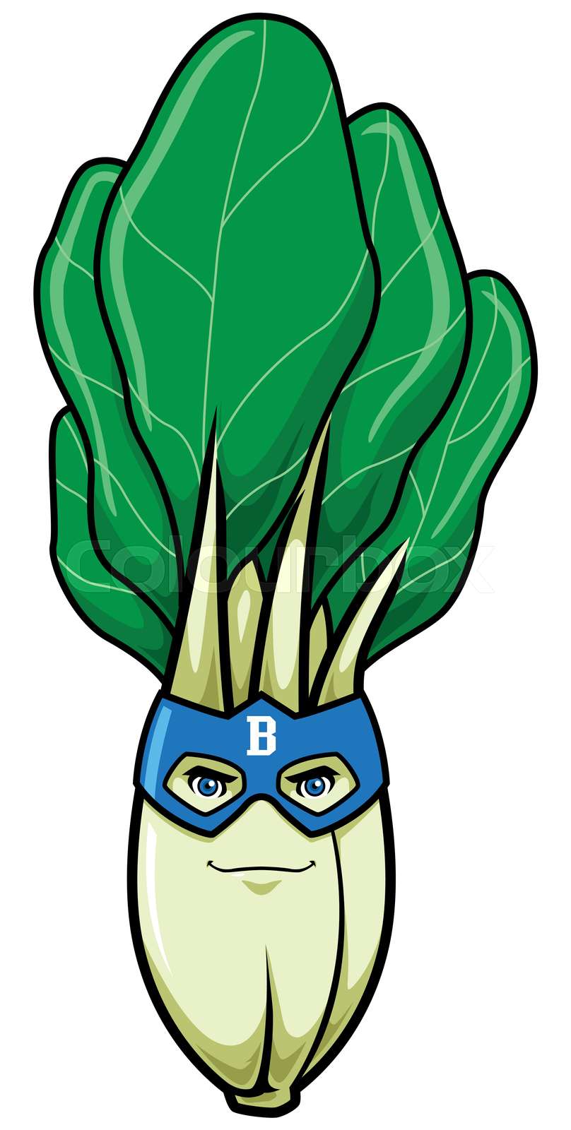 Bok Choy Superhero Mascot | Stock vector | Colourbox
