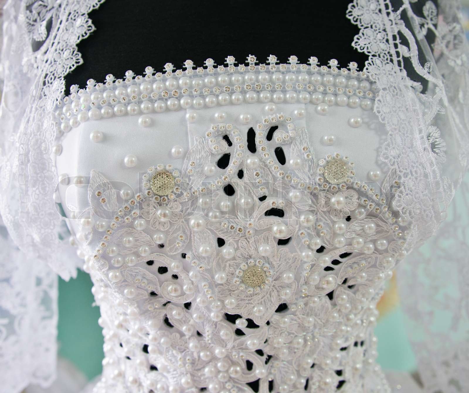 texture of the wedding dress | Stock image | Colourbox