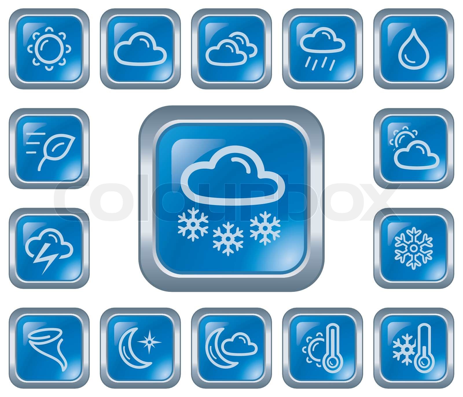 Weather button set | Stock vector | Colourbox