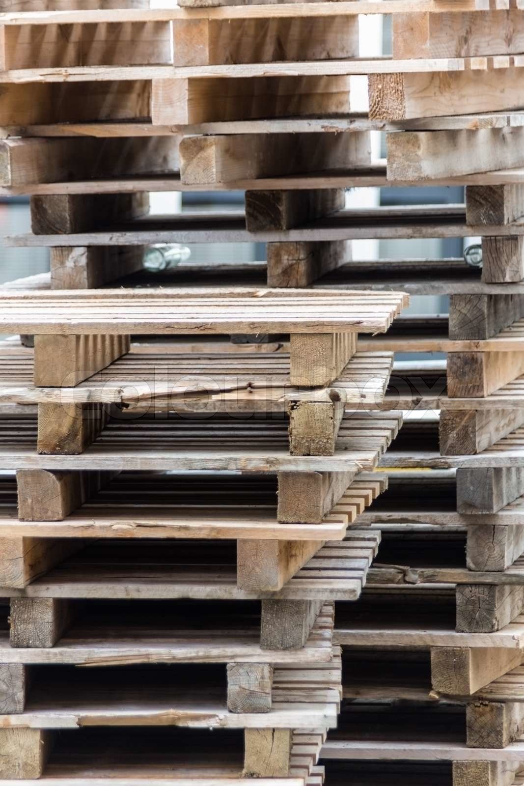 stacked pallets | Stock image | Colourbox