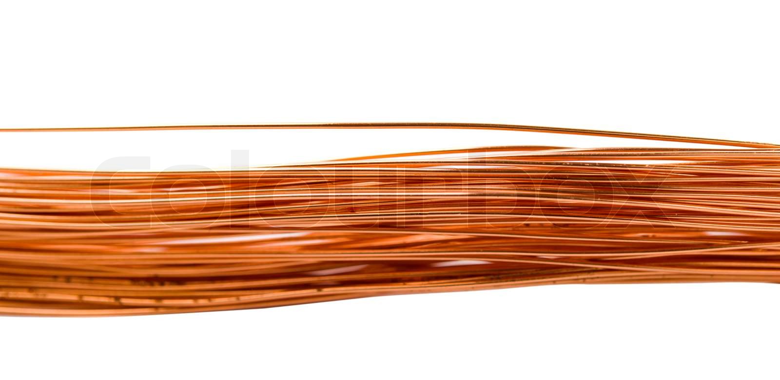 copper wire isolated | Stock image | Colourbox