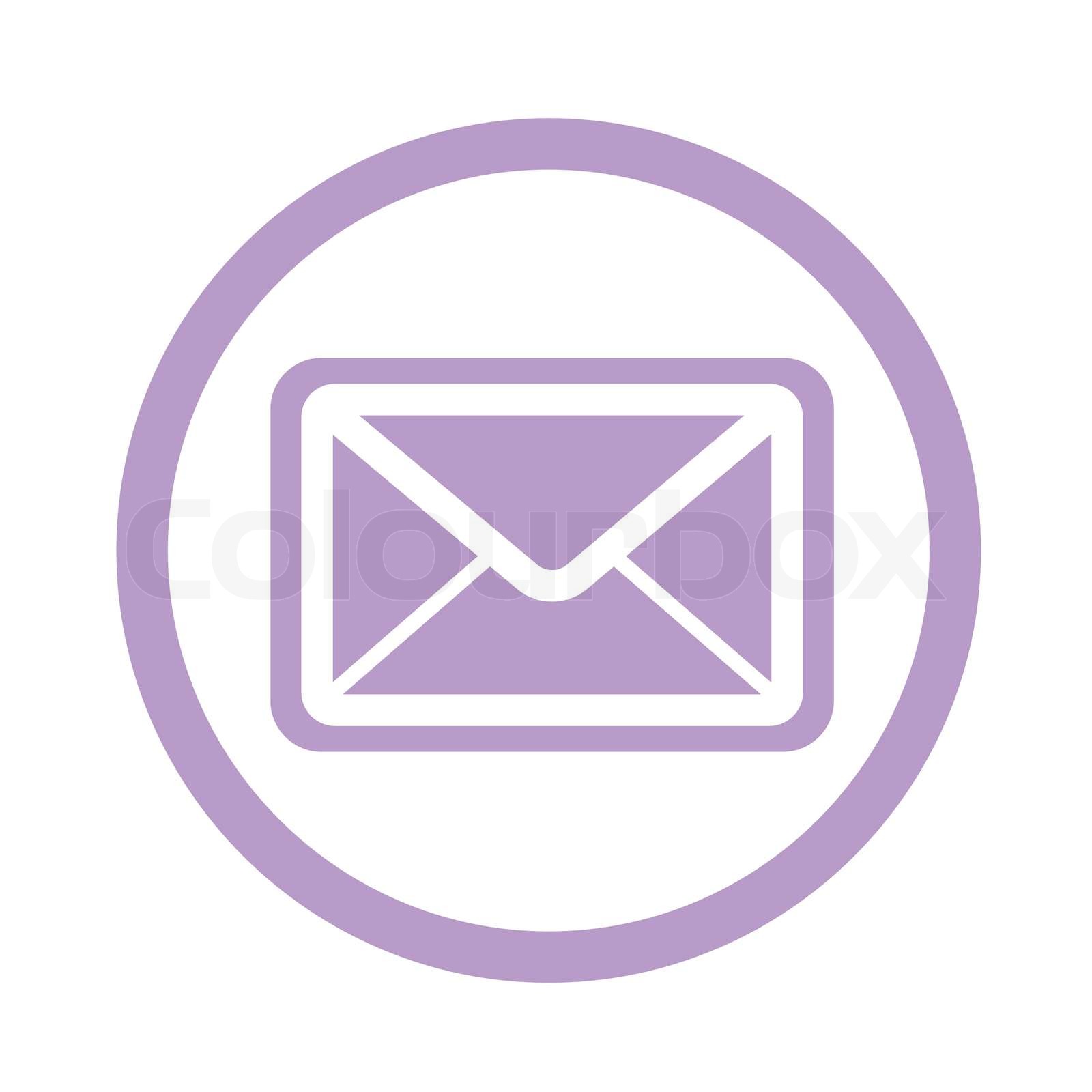 Mail icon on purple sign | Stock vector | Colourbox